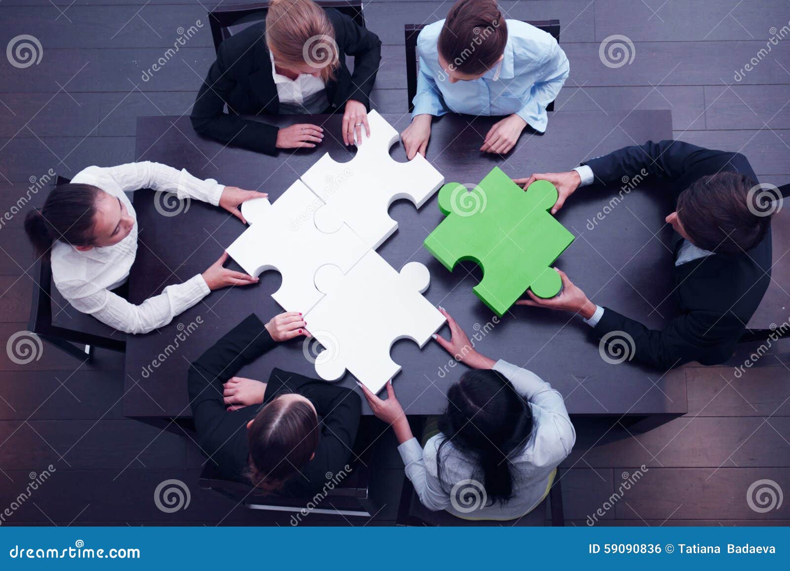 Business Team Solving Puzzle Stock Photo - Image of success, corporate ...