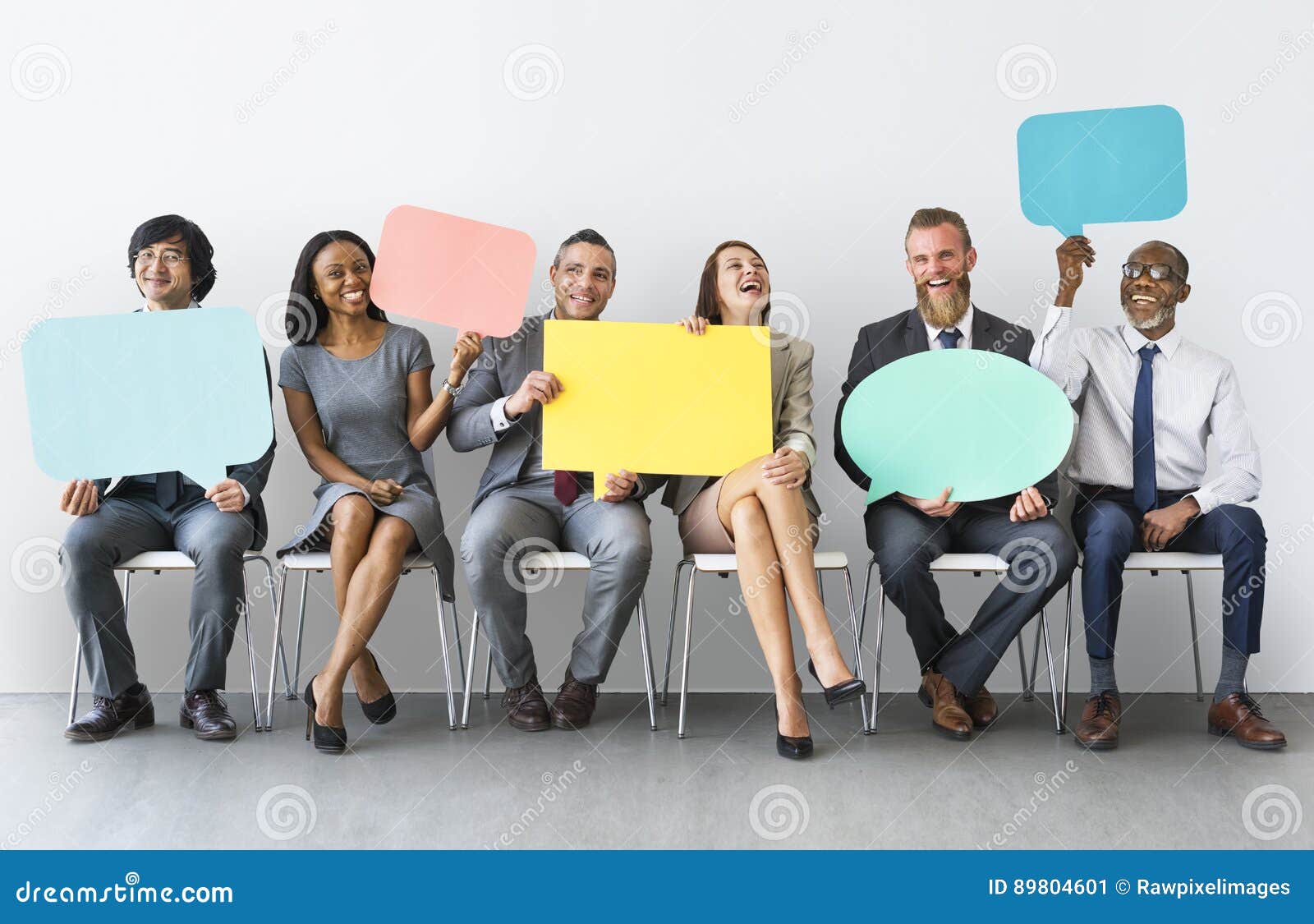 Business Team Speech Bubble Holding Concept Stock Image - Image of ...