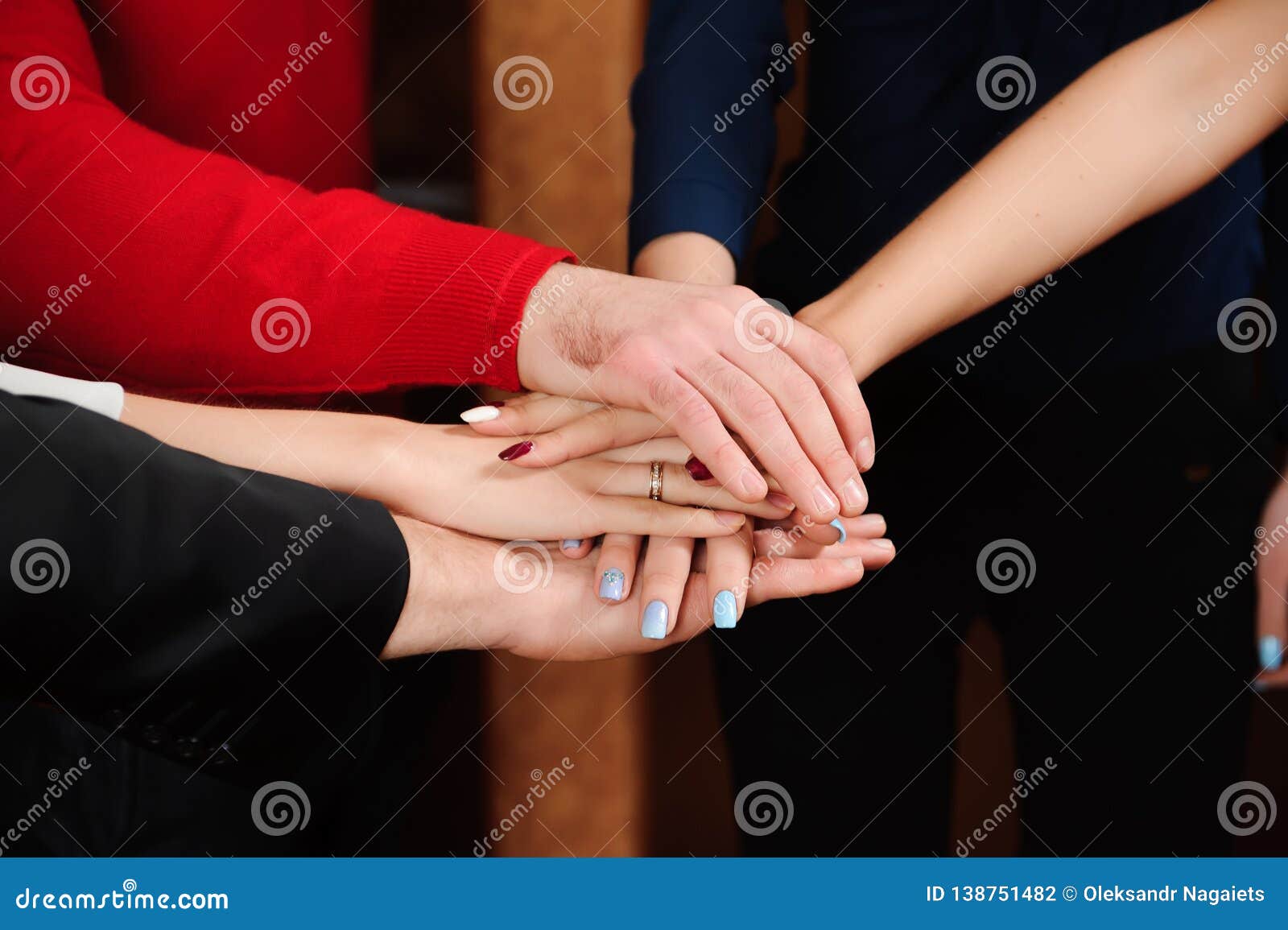 Business Team Stack Hands Support Business Concept Stock Photo - Image ...