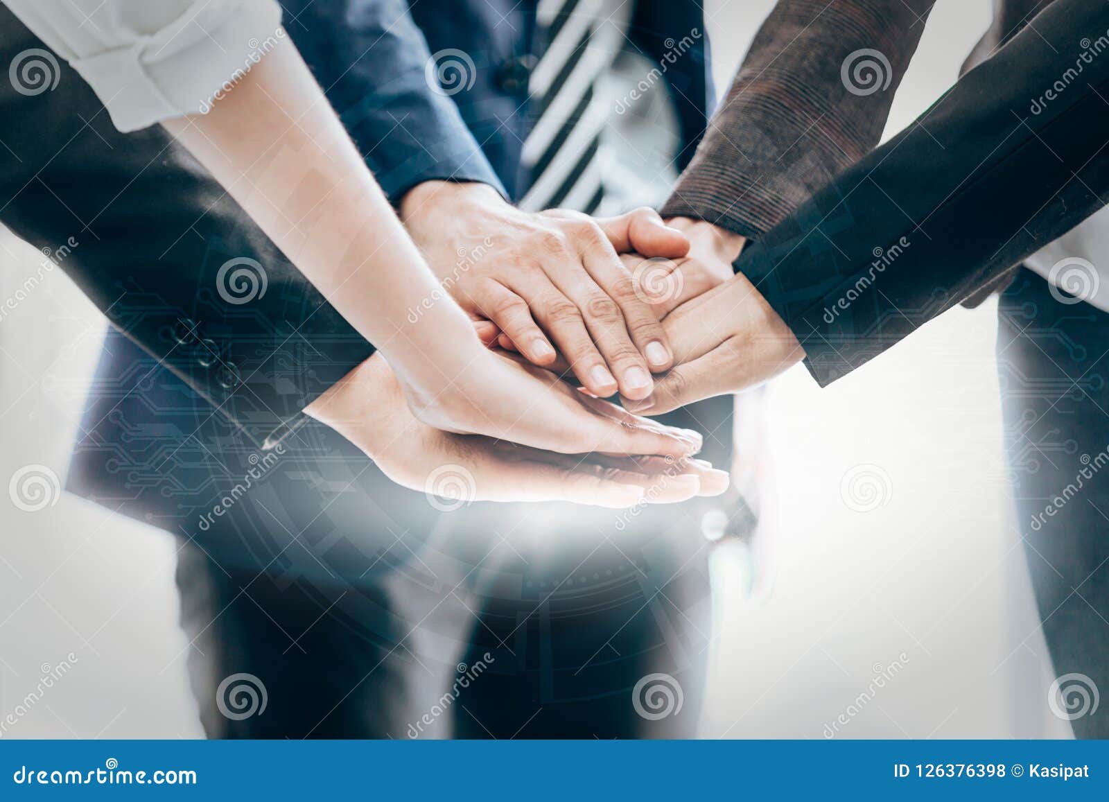 Business Team Stack Hands stock photo. Image of diversity - 126376398