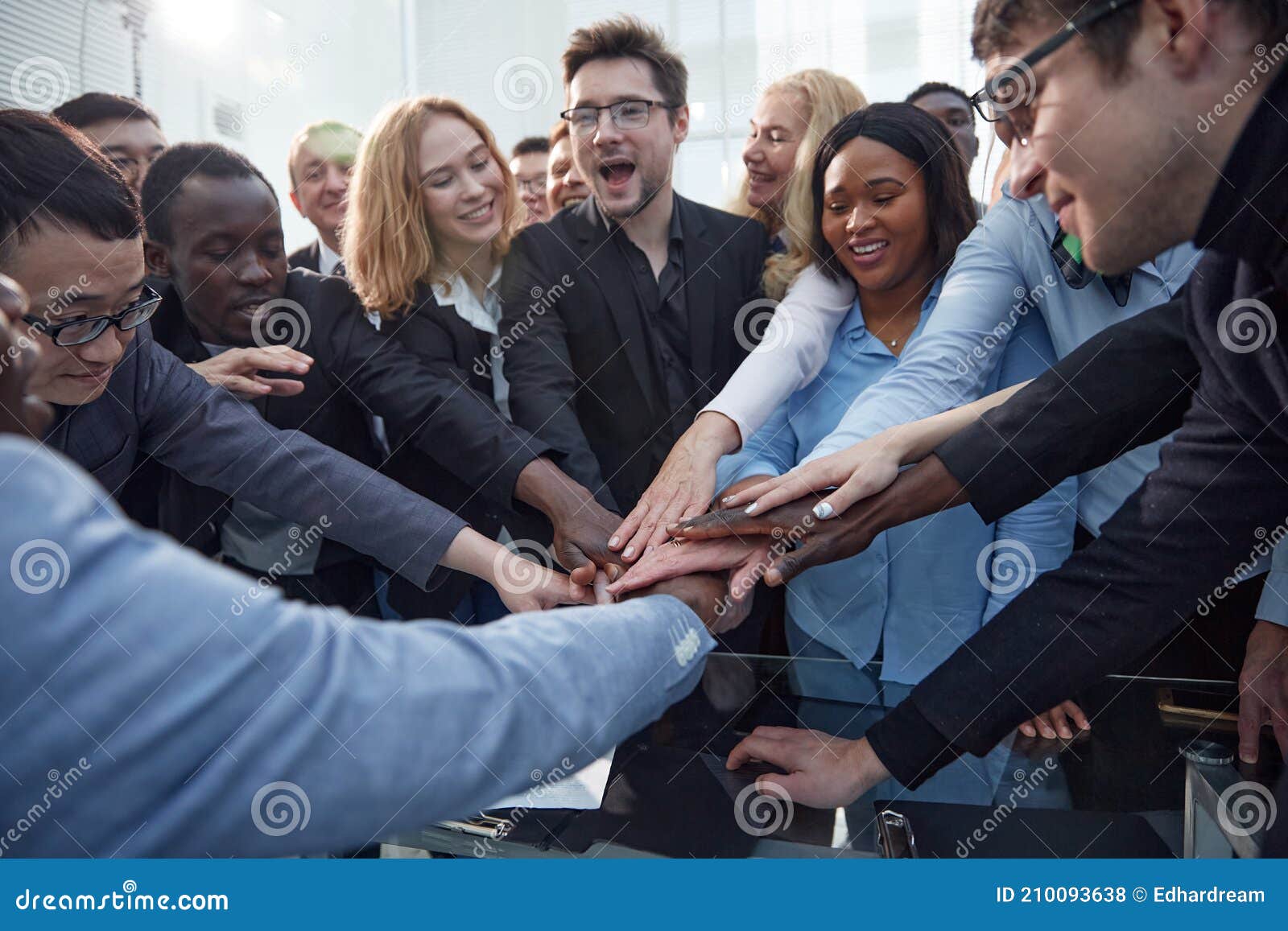 Business Team Stacking Their Hands Together Stock Photo - Image of ...