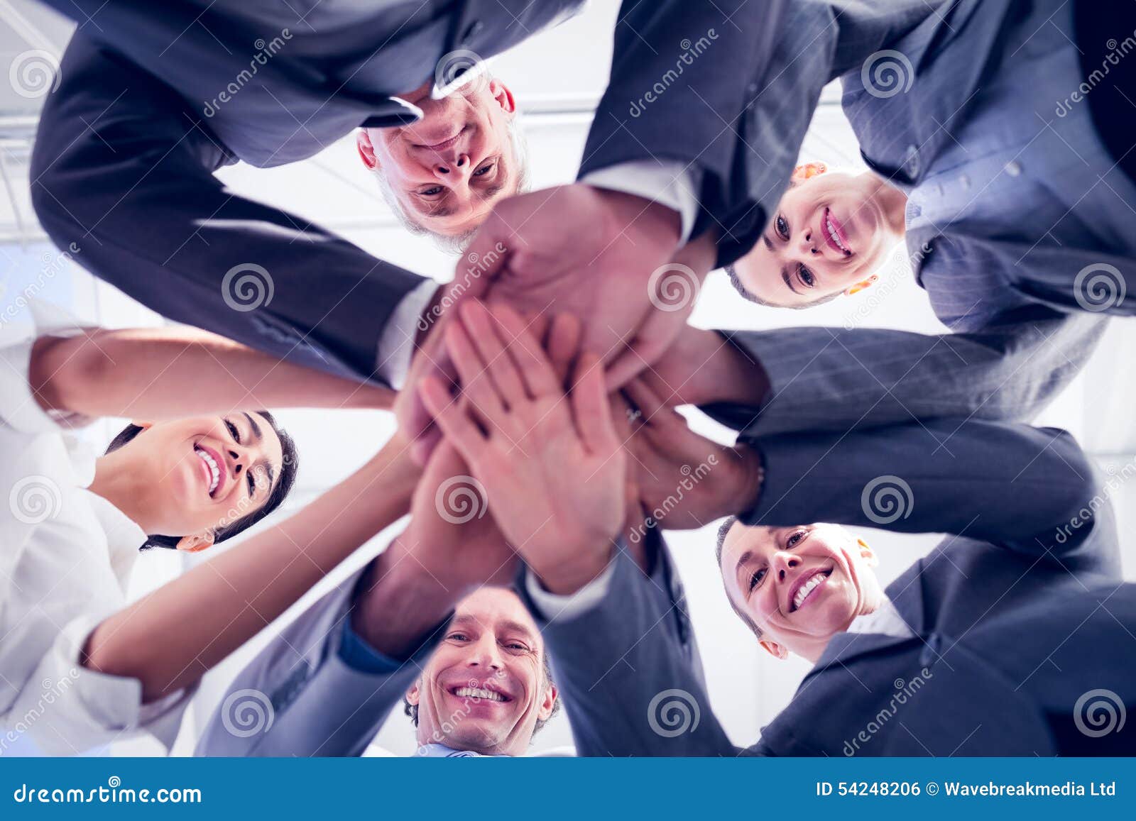 Business Team Standing Hands Together Stock Photo - Image of male ...