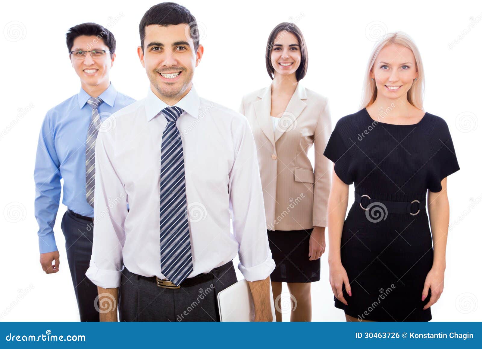 Business Team Standing in a Row Stock Photo - Image of office, manager ...