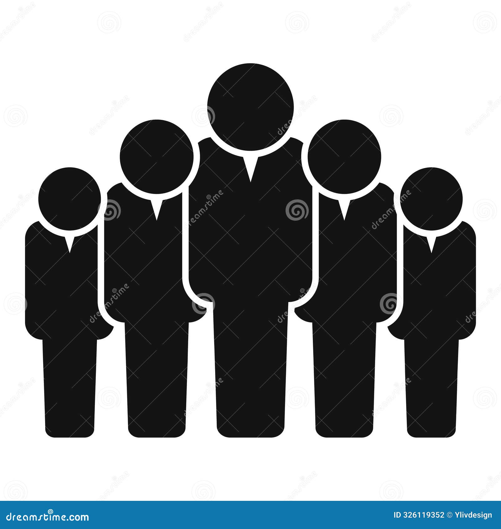 Business Team Standing Together Showing Unity and Teamwork Stock Vector ...