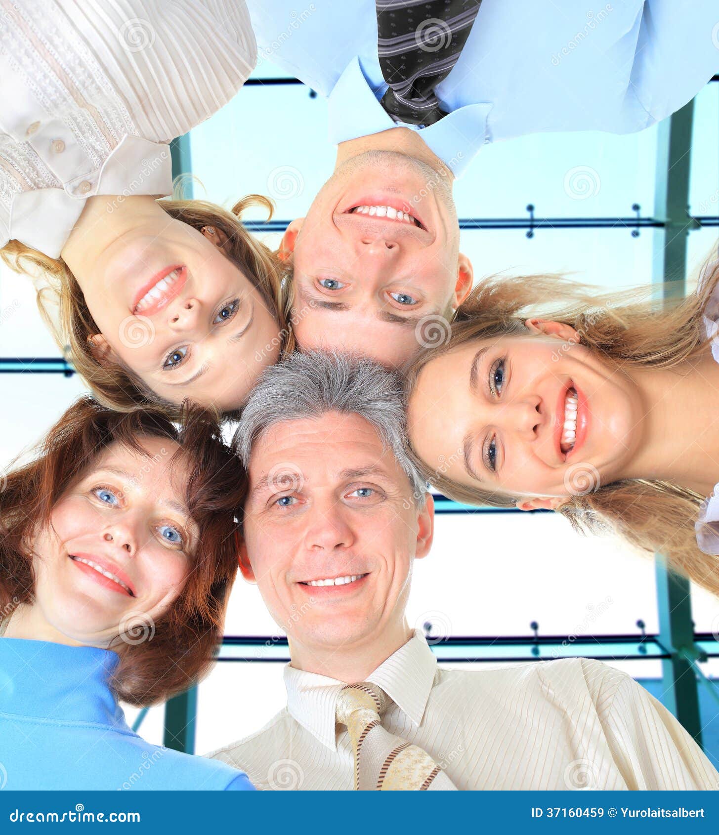 Business Team Standing Upright Stock Image - Image of happiness ...
