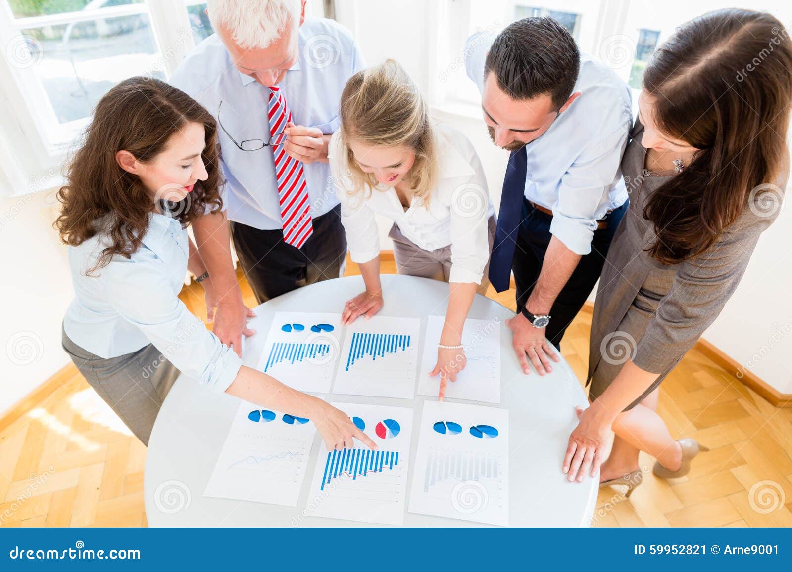 Business Team in Strategy Meeting Discussing Stock Image - Image of ...