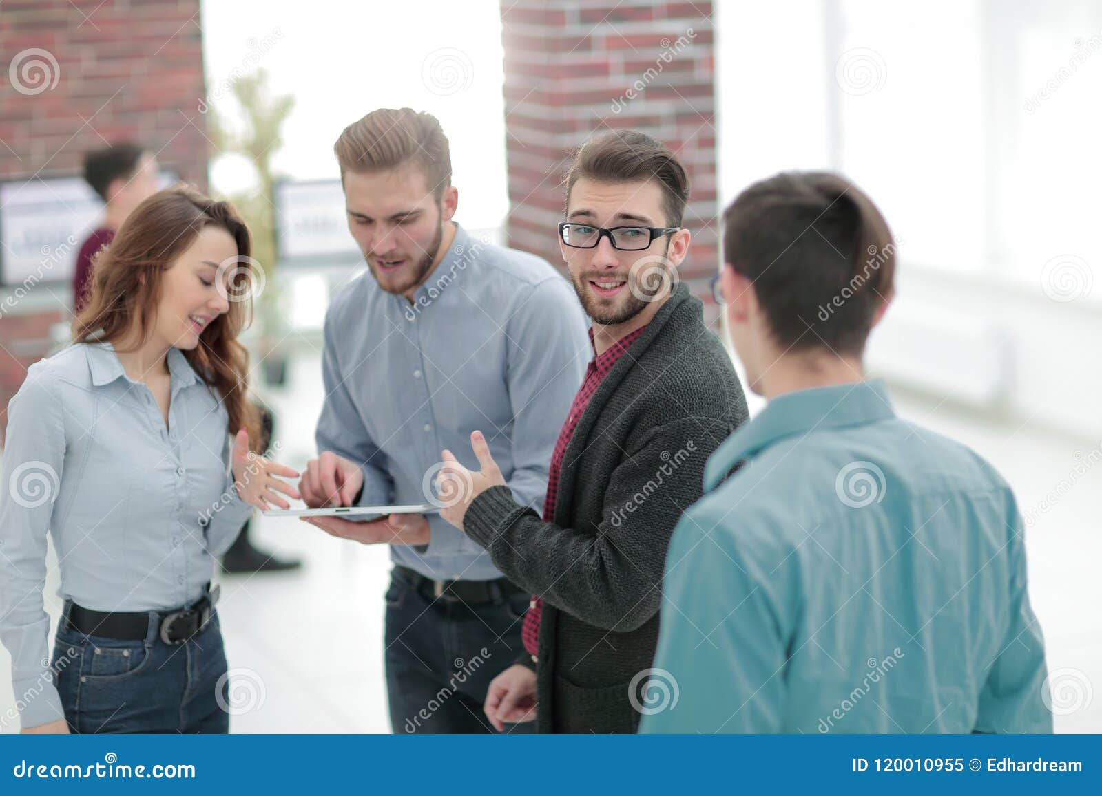 Business Team with Tablet Pc Computer Having Discussion in Offic Stock ...