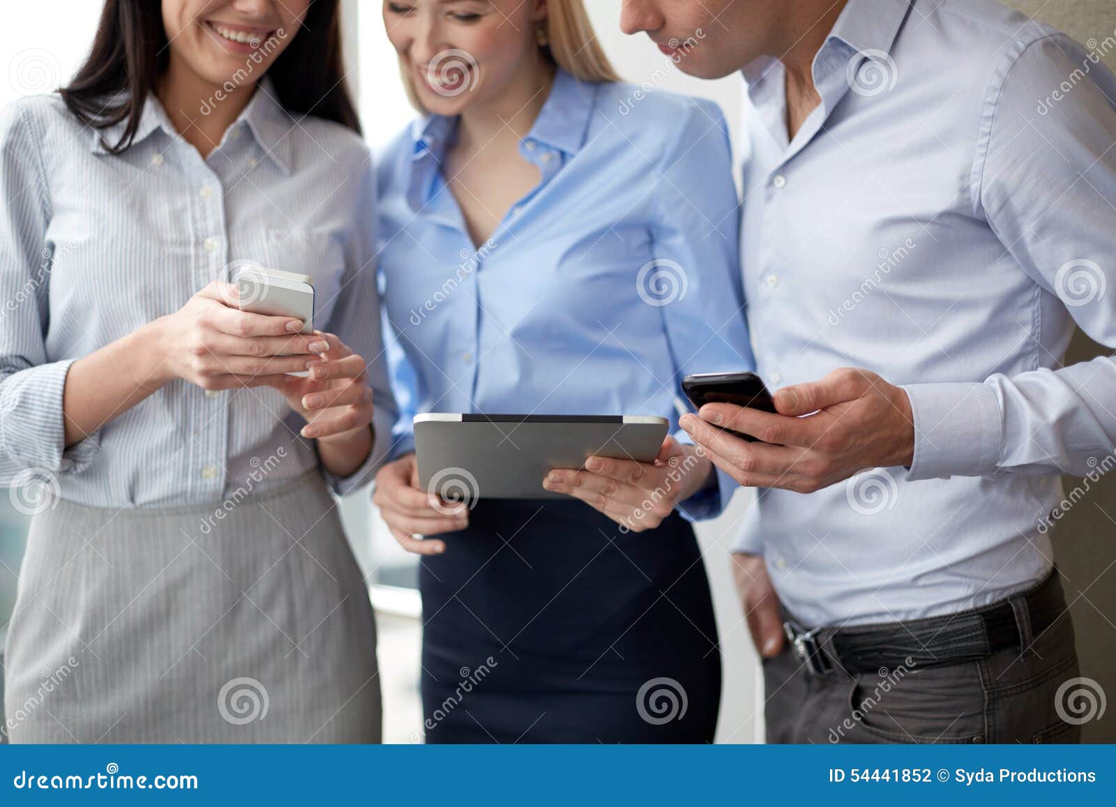 Business Team with Tablet Pc and Smarphones Stock Photo - Image of ...