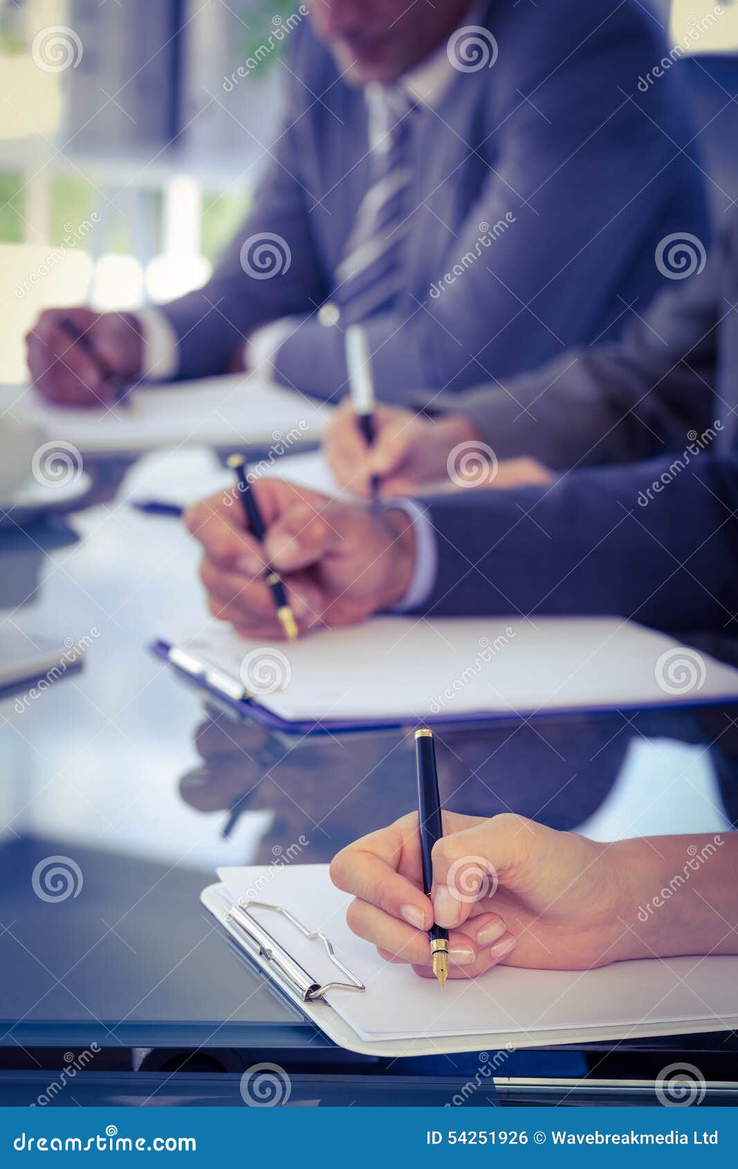 Business Team Taking Notes at Meeting Stock Photo - Image of executives ...