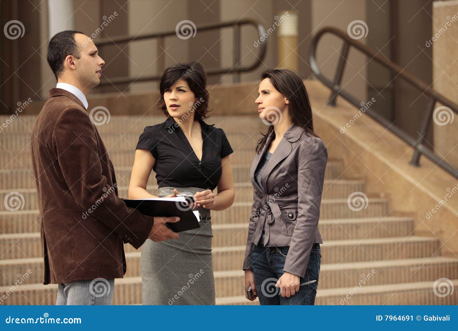Business Team of Talking with Client Stock Image - Image of group ...