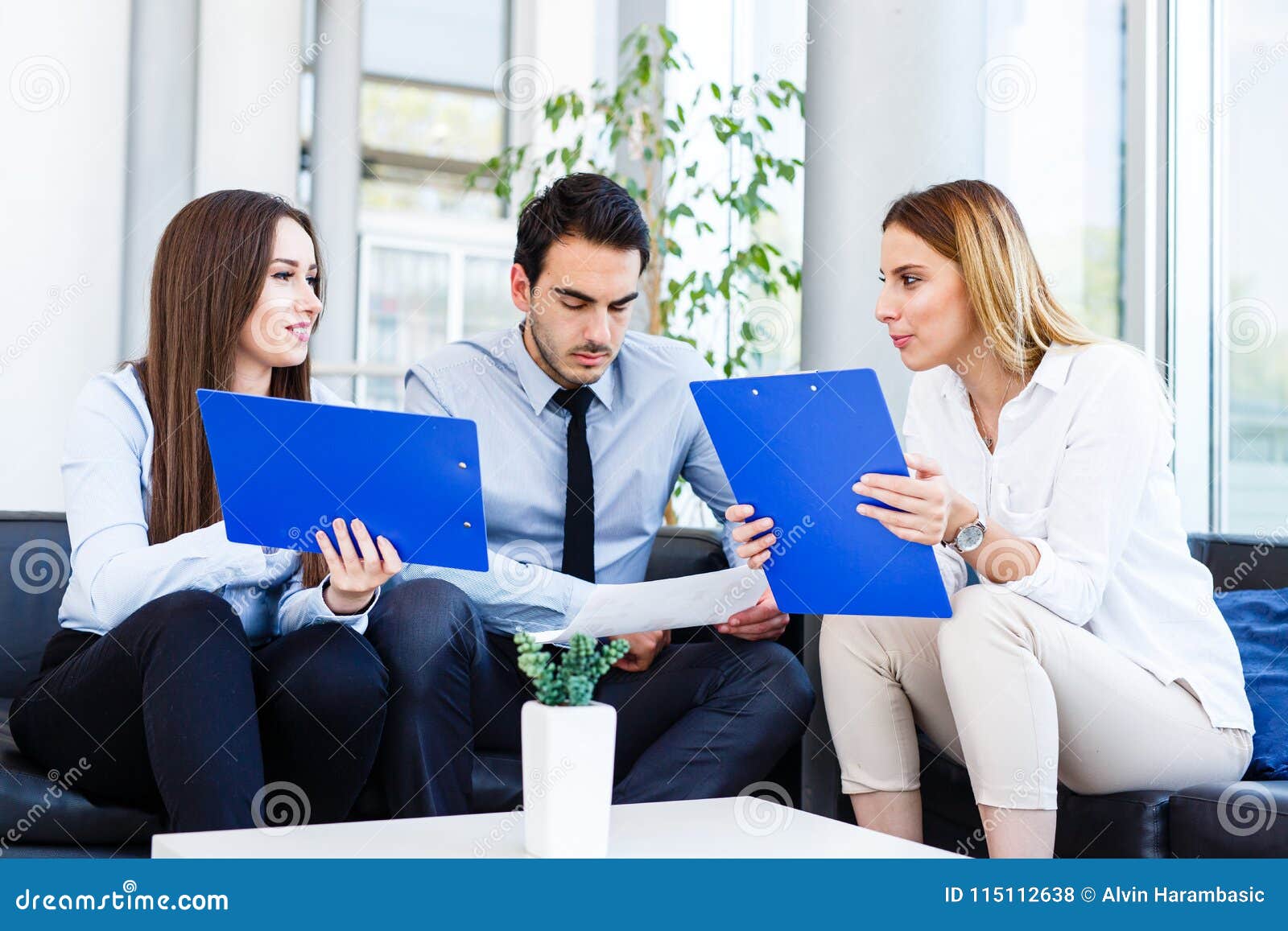 Business Team Talking about Financial Report Stock Photo - Image of ...