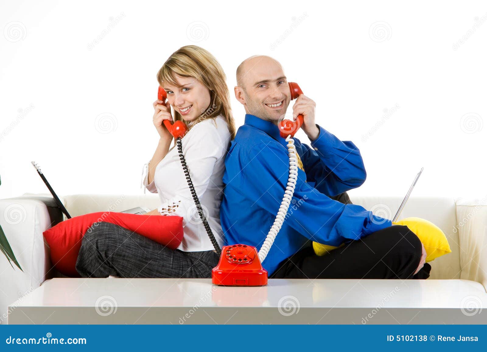 Business Team Talking on Phone Stock Photo - Image of businesswoman ...