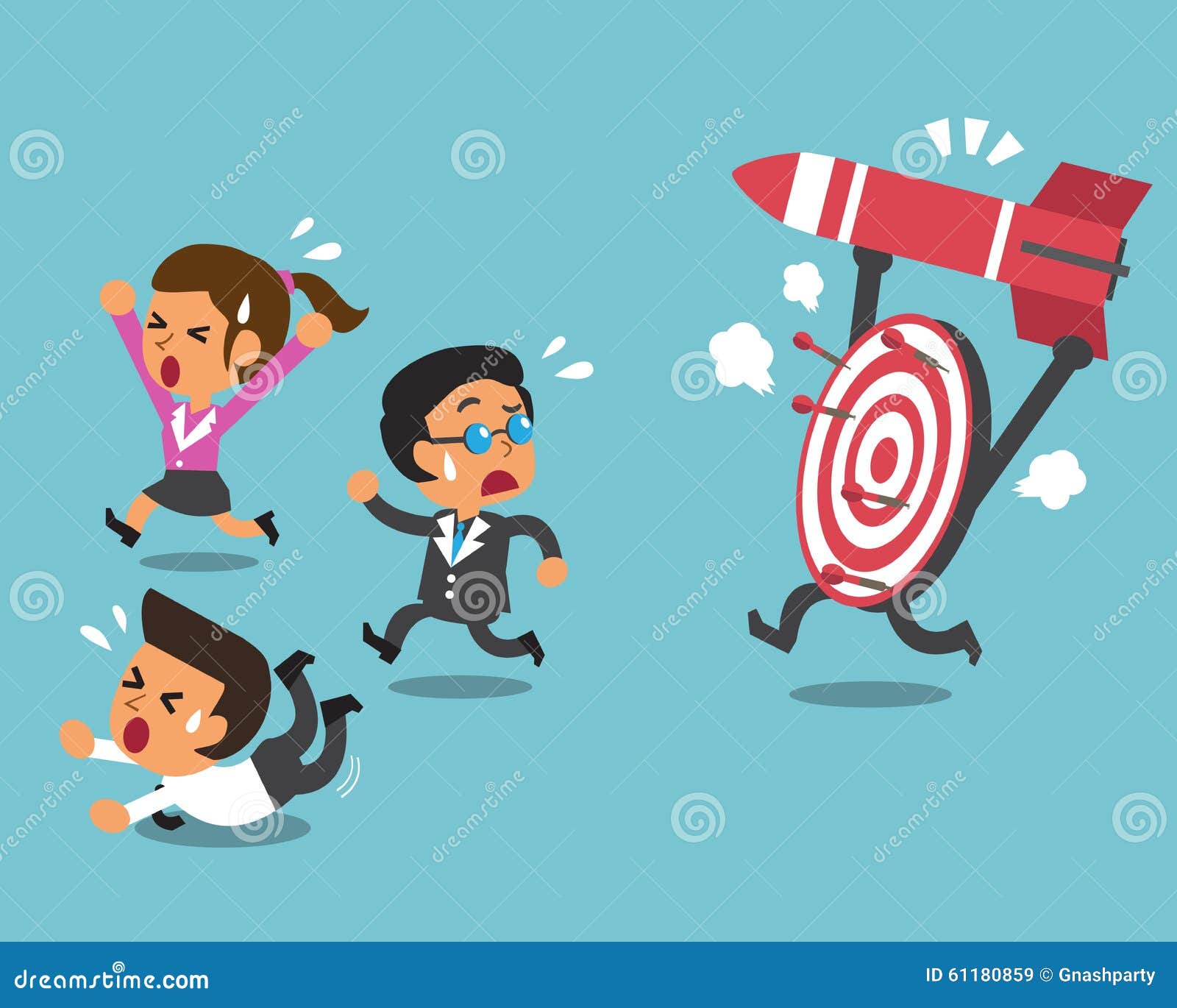 Business team and target stock vector. Illustration of opportunity ...