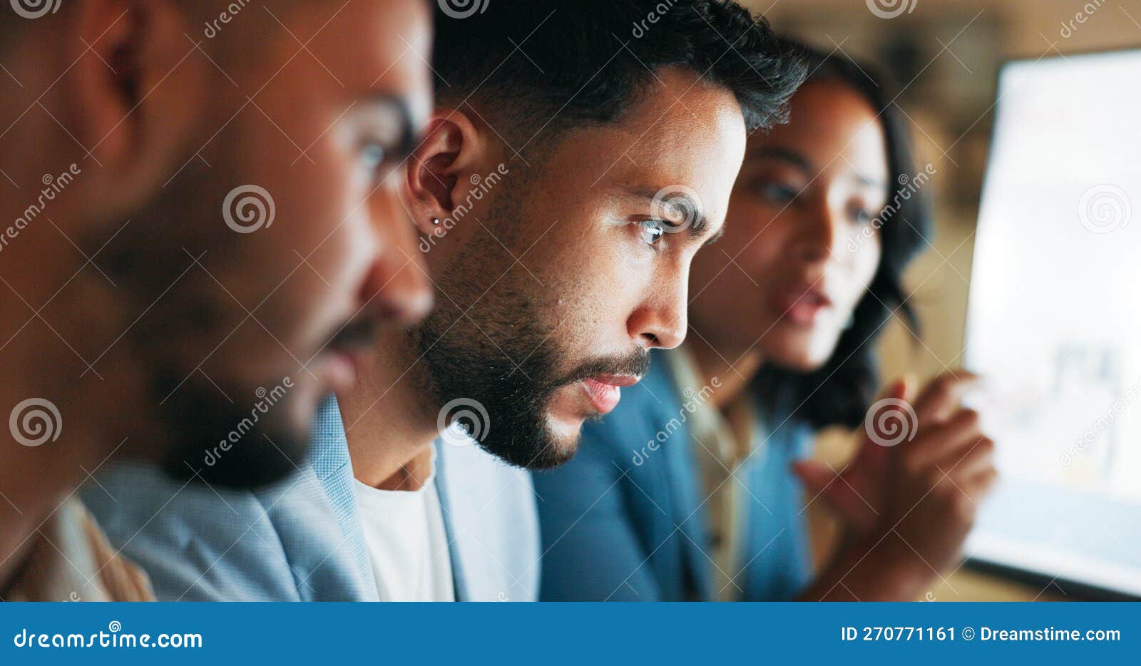 Business Team, Tech Conversation and Computer Work of a Web Management ...