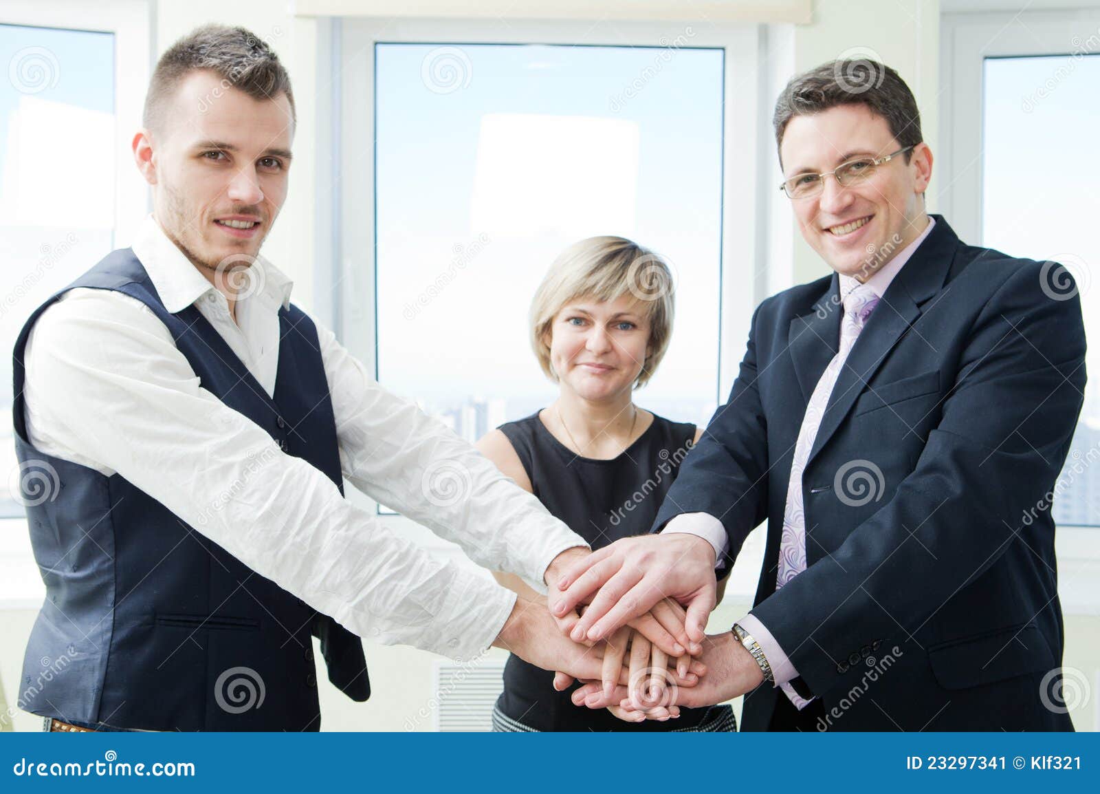 Business Team with Their Hands. Stock Image - Image of company, heap ...