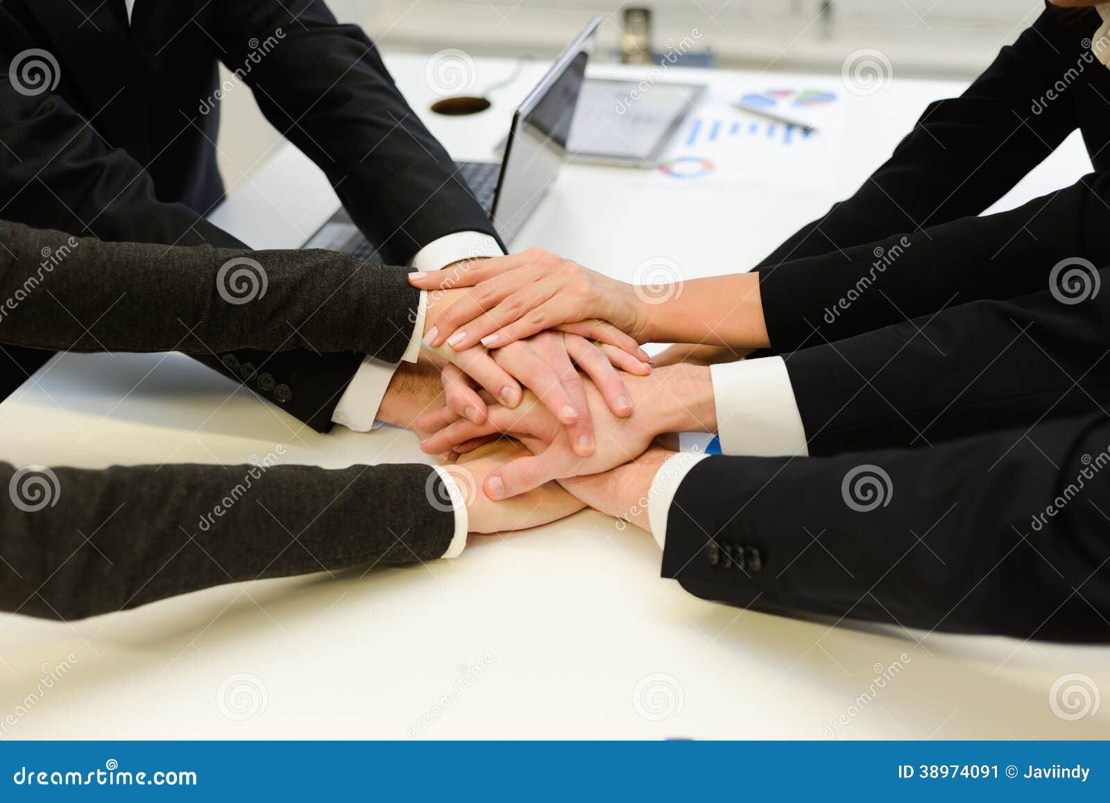 Business Team with Their Hands Together Stock Image - Image of together ...