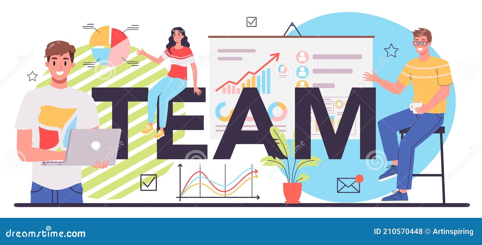 Business Team Typographic Header. Idea of Strategy and Achievement ...