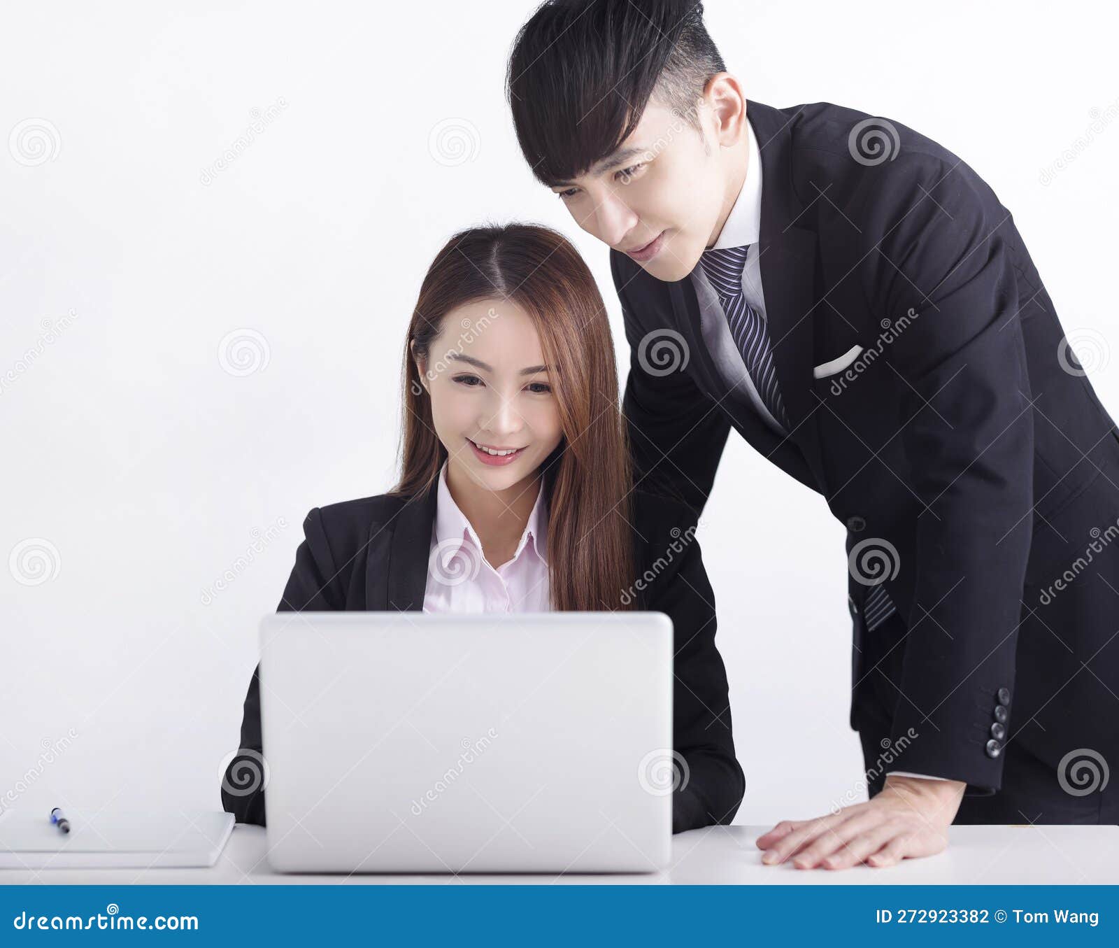 Business Team Using Laptop and Working Together in Office Stock Photo ...