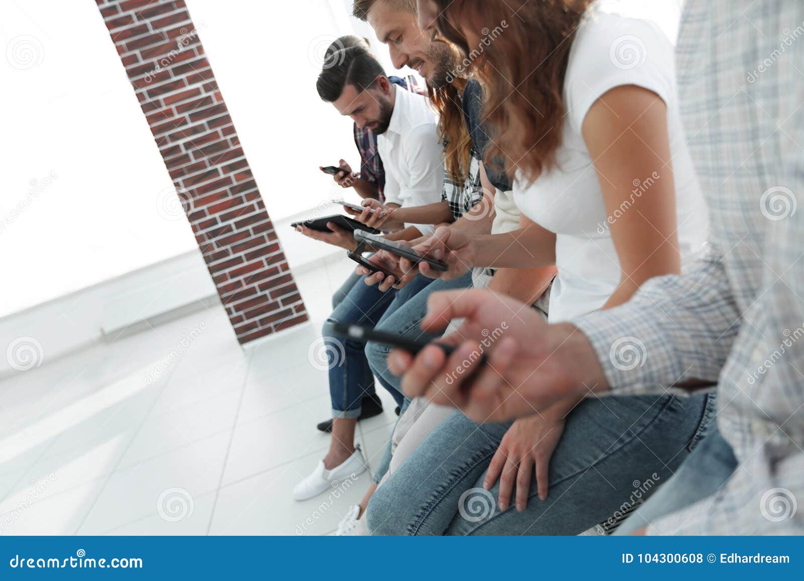 Business Team Using a Mobile Device Stock Photo - Image of ...