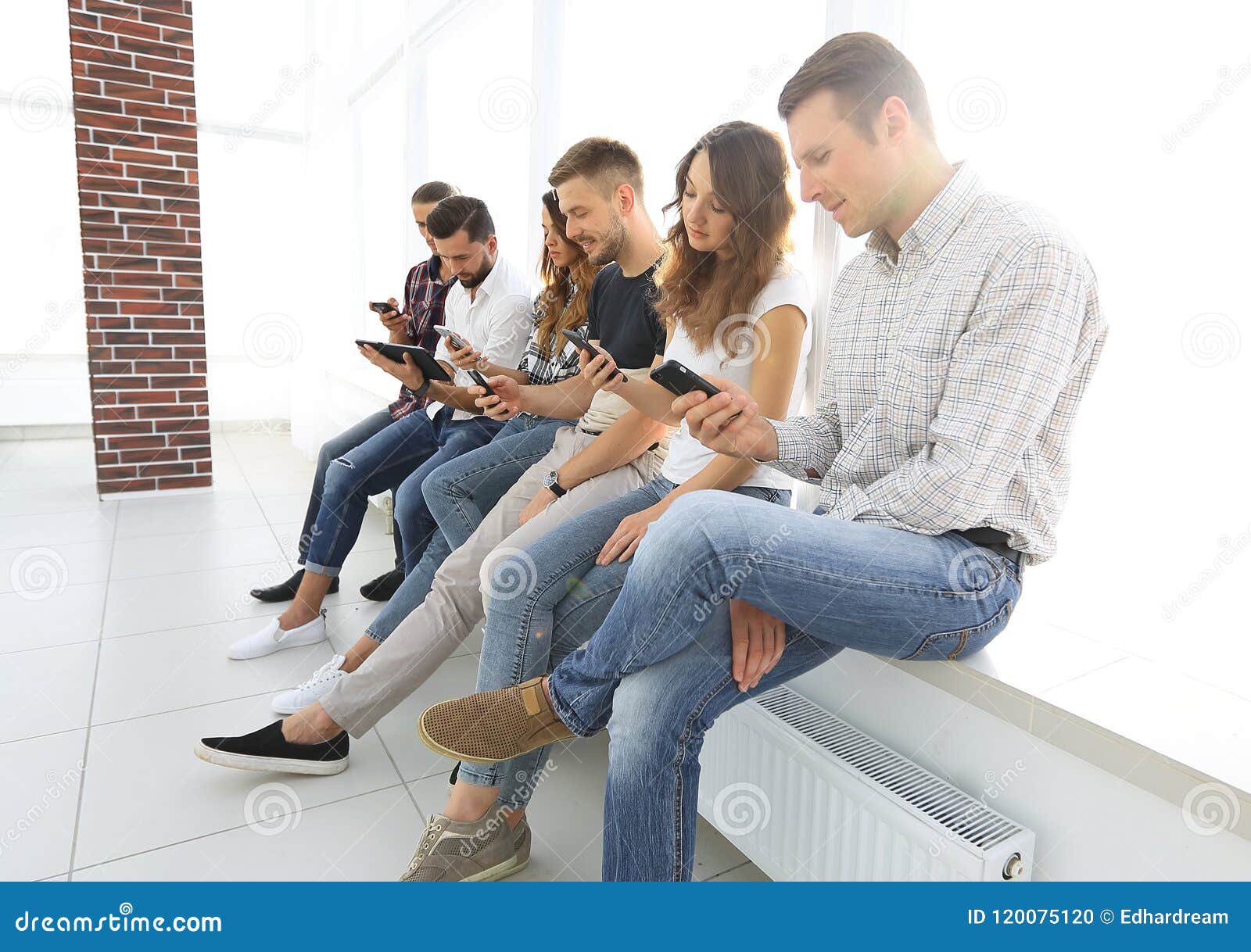 Business Team Using a Mobile Device Stock Photo - Image of planning ...