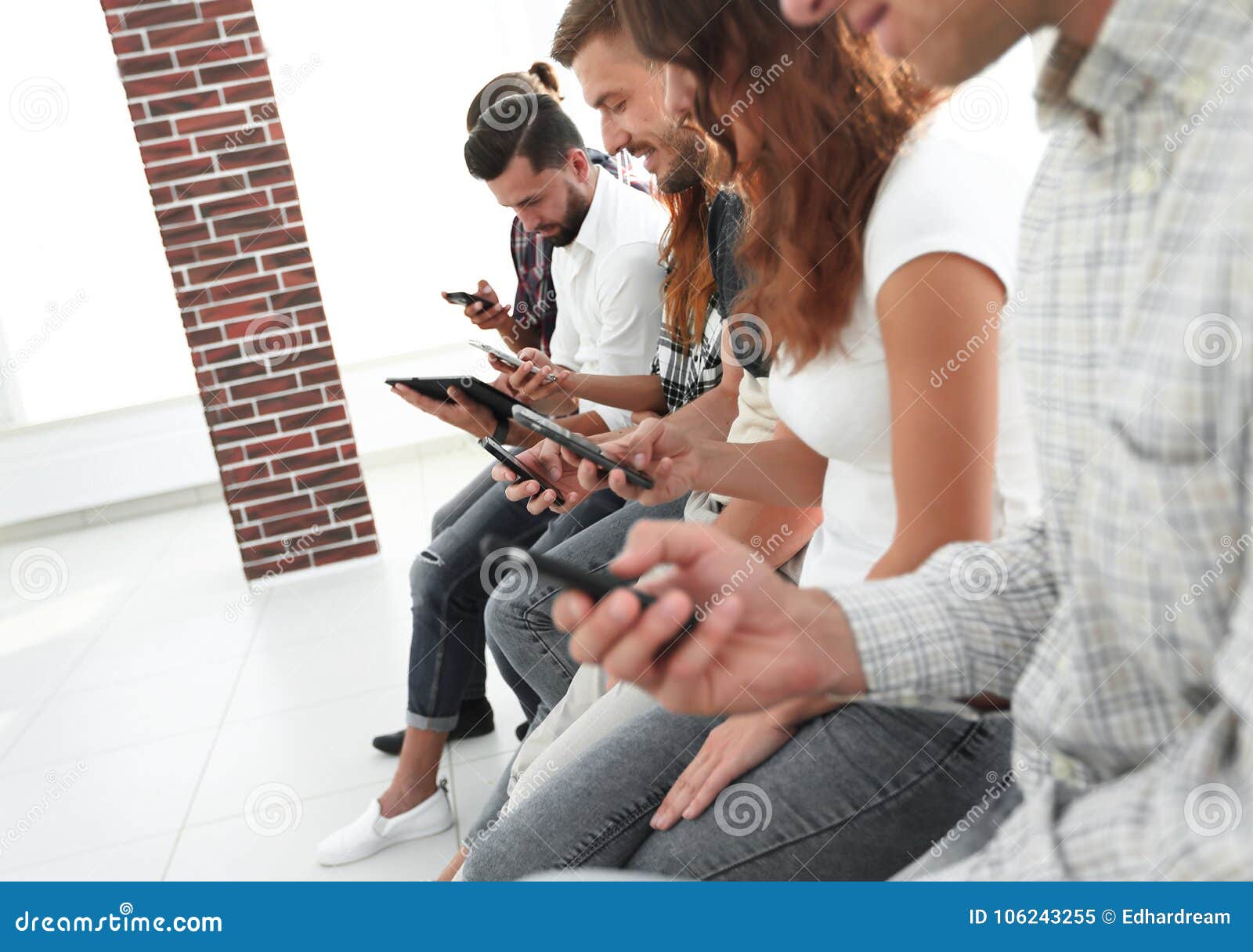 Business Team Using a Mobile Device Stock Image - Image of adult ...