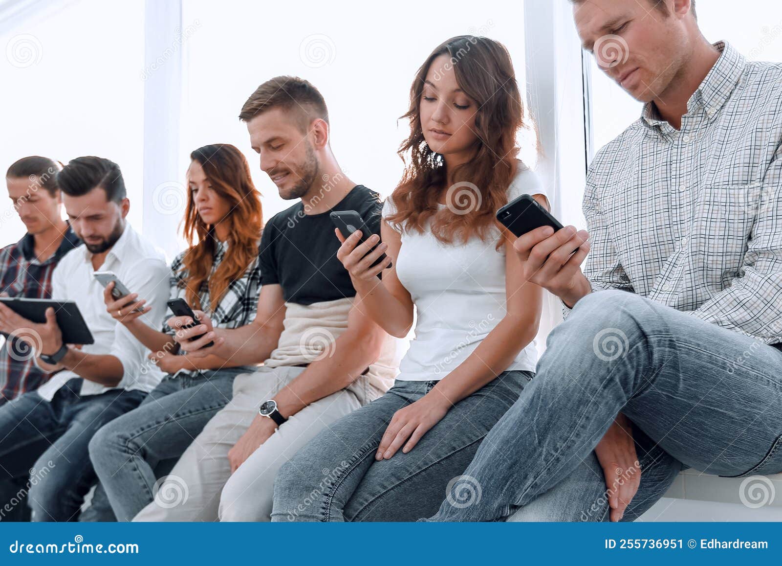 Business Team Using a Mobile Device Stock Image - Image of occupation ...