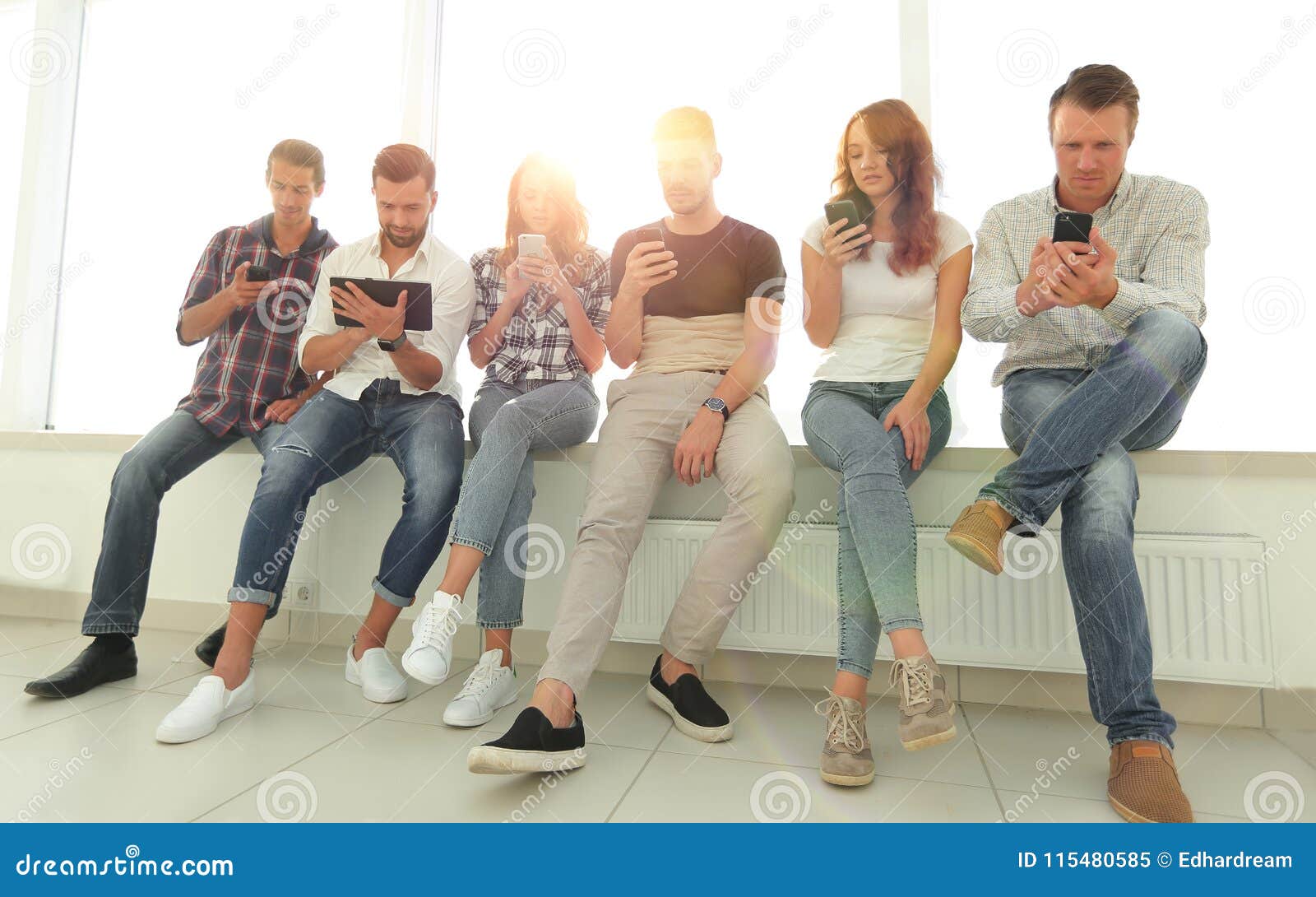 Business Team Using Modern Gadgets Stock Image - Image of laptop ...