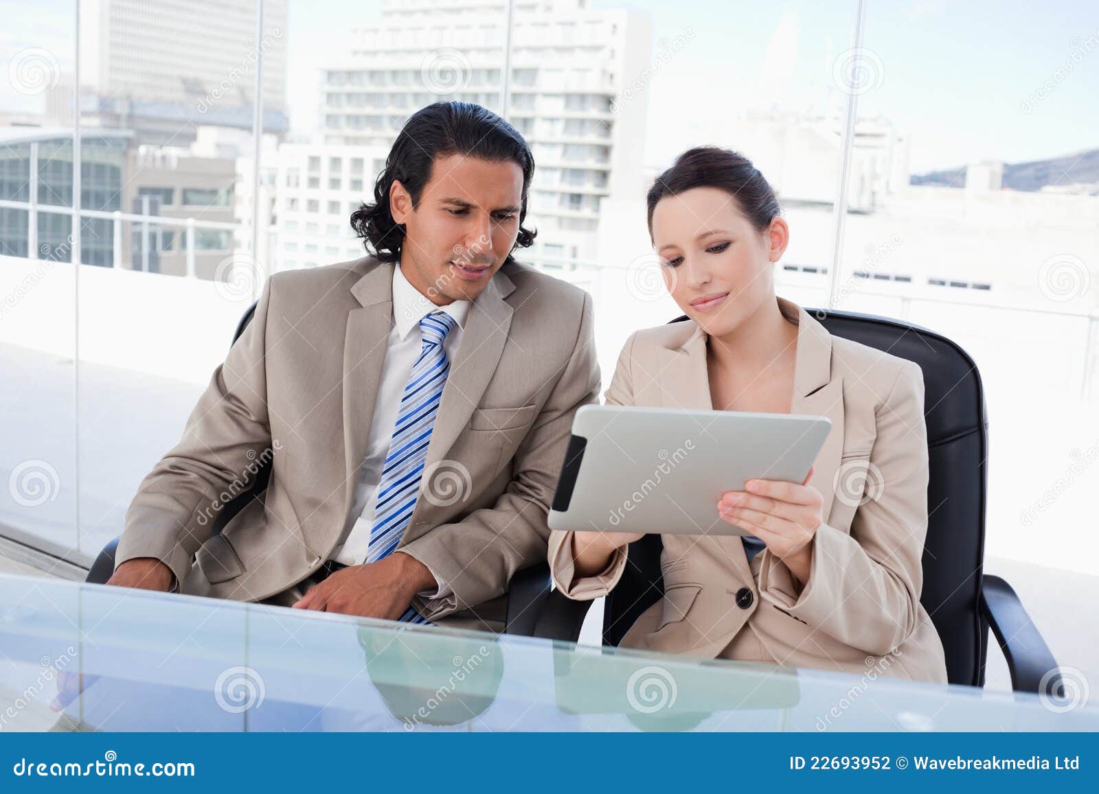 Business Team Using a Tablet Computer Stock Photo - Image of people ...