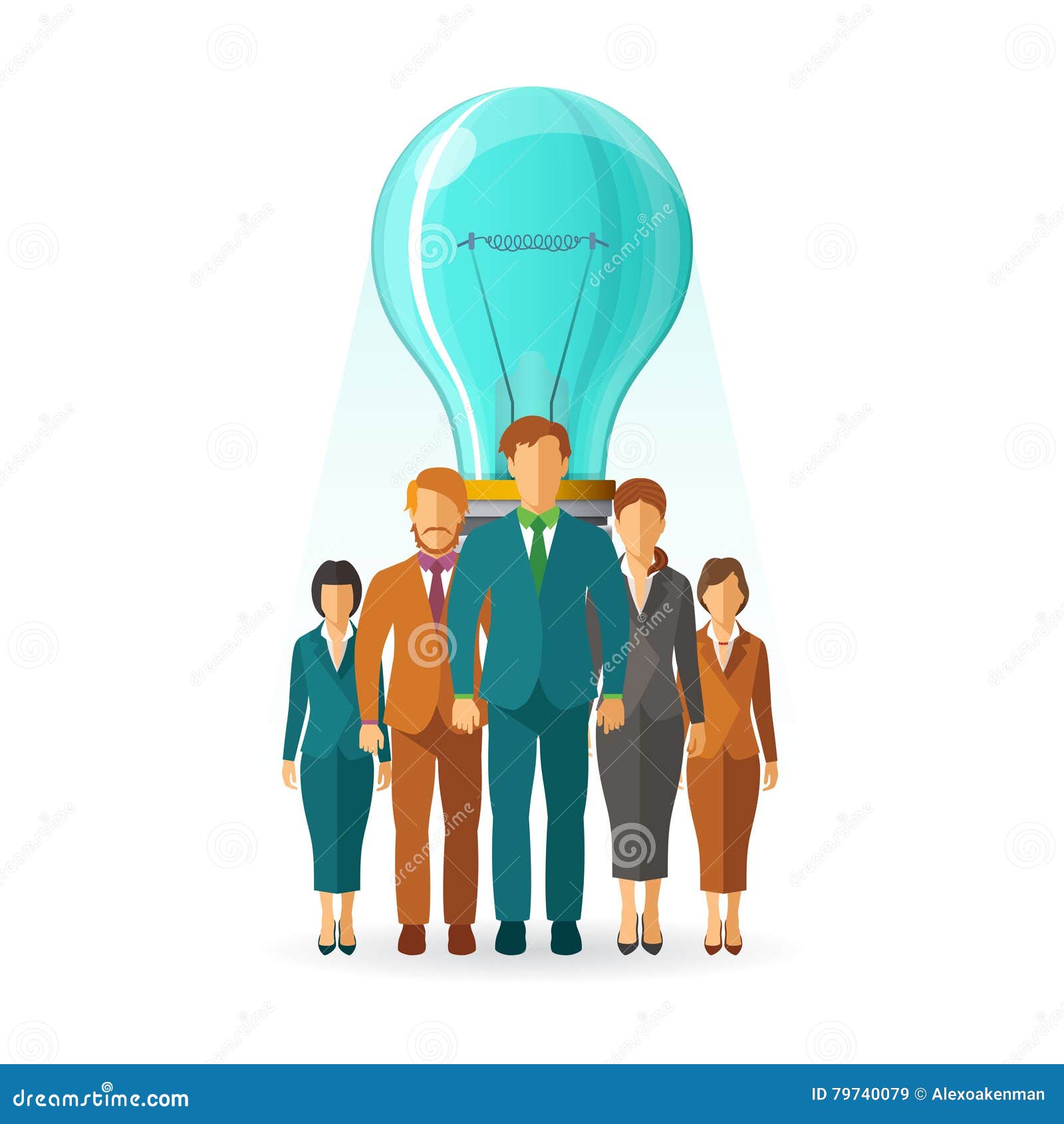 Business Team Vector Concept in Flat Style Stock Vector - Illustration ...