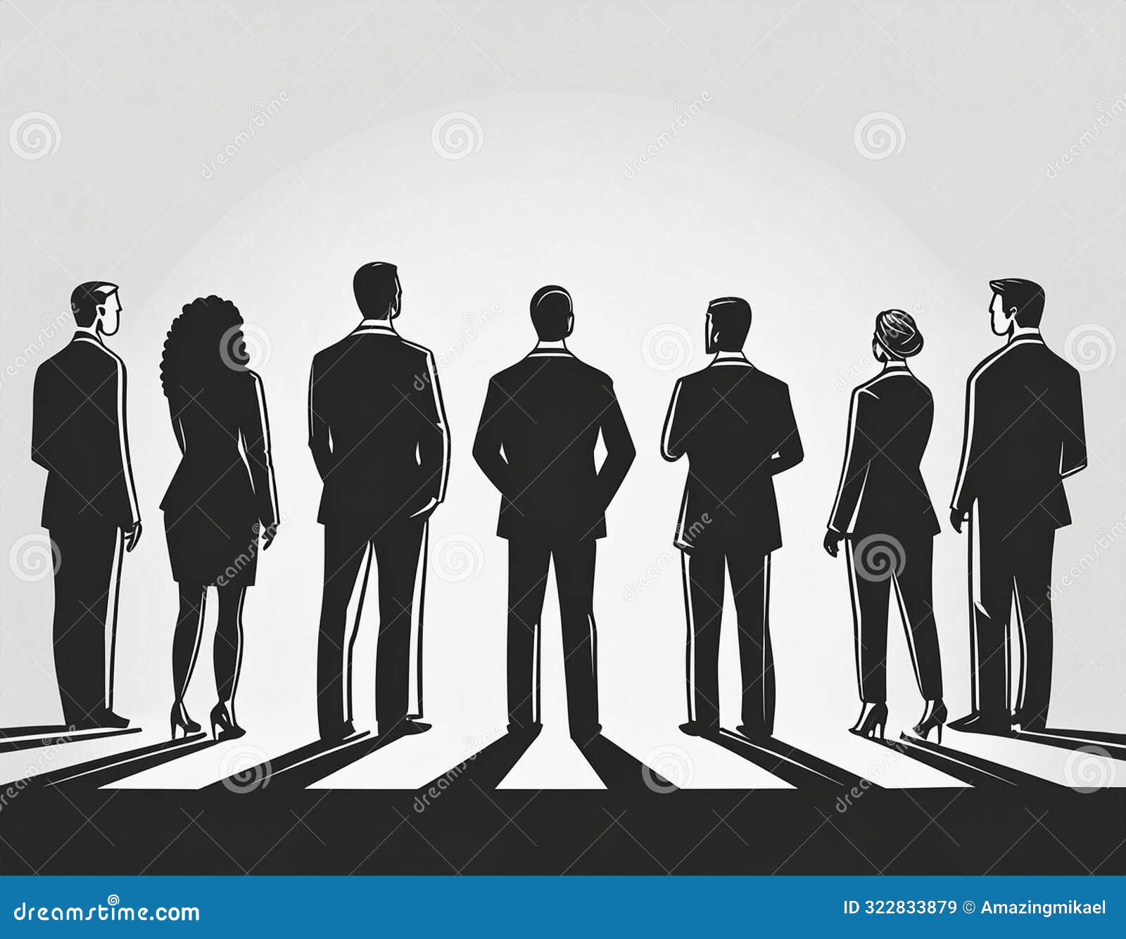 Business Team Vision Future-oriented Teamwork Stock Illustration ...