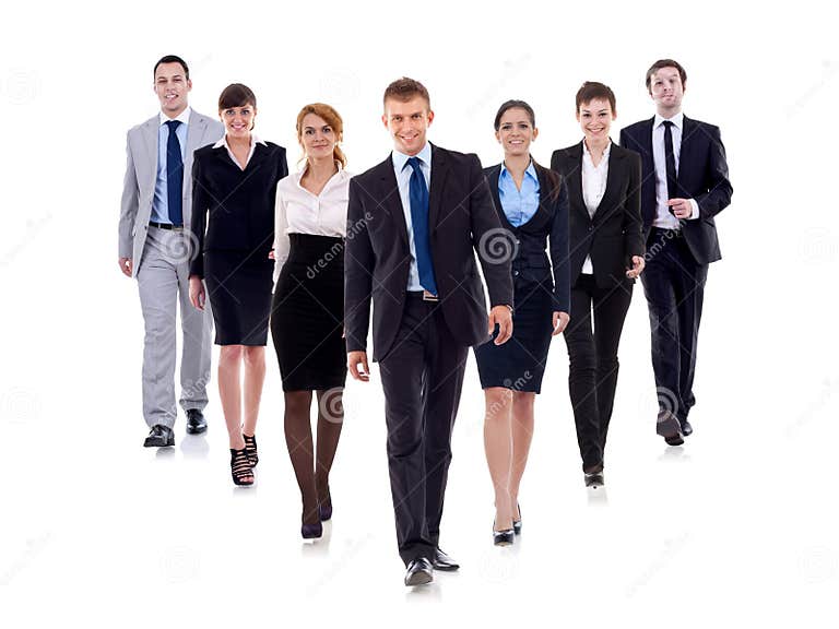 Business Team Walking Forward Stock Image - Image of businessteamwork ...