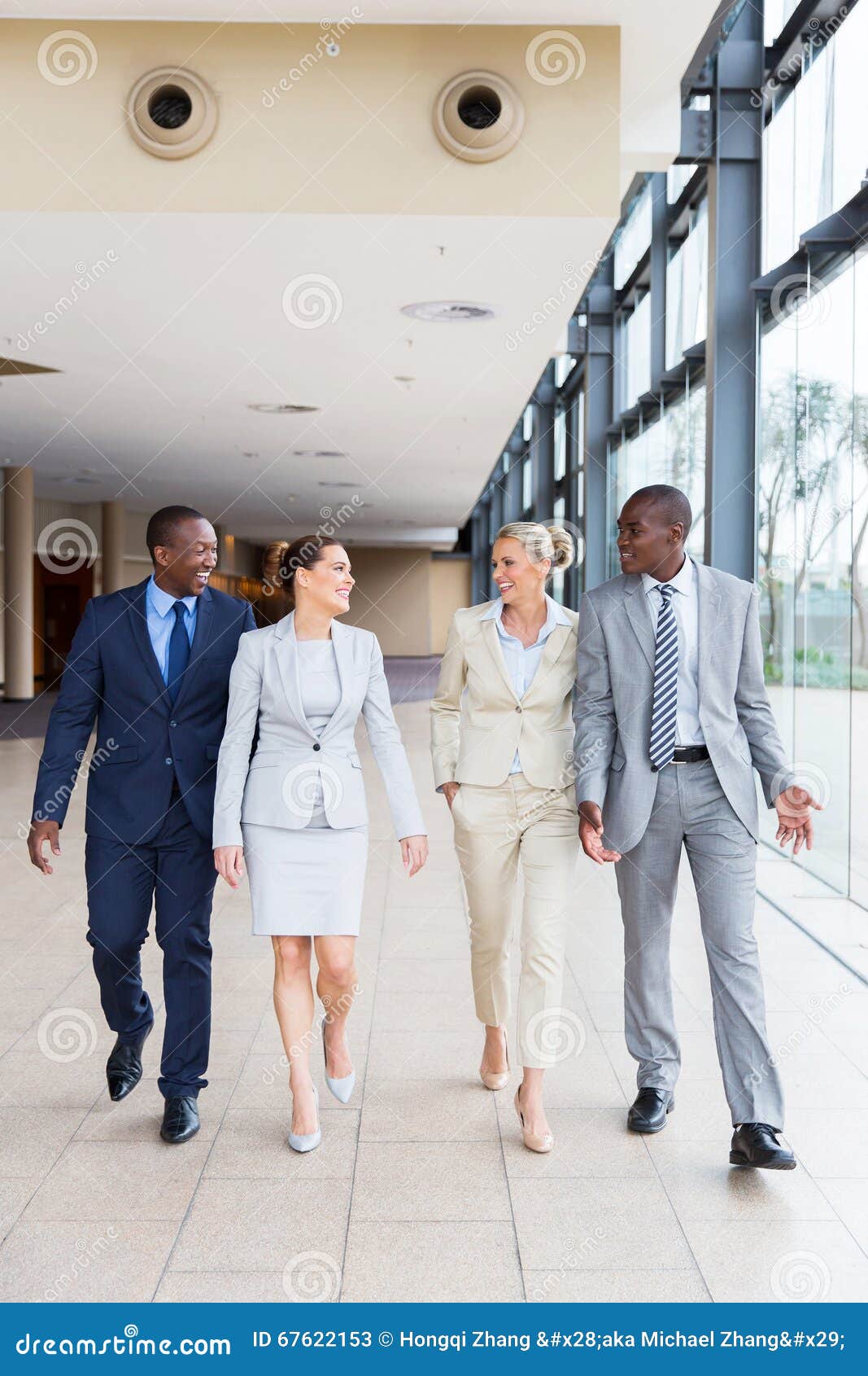 Business Team Walking Office Stock Image - Image of afro, adult: 67622153