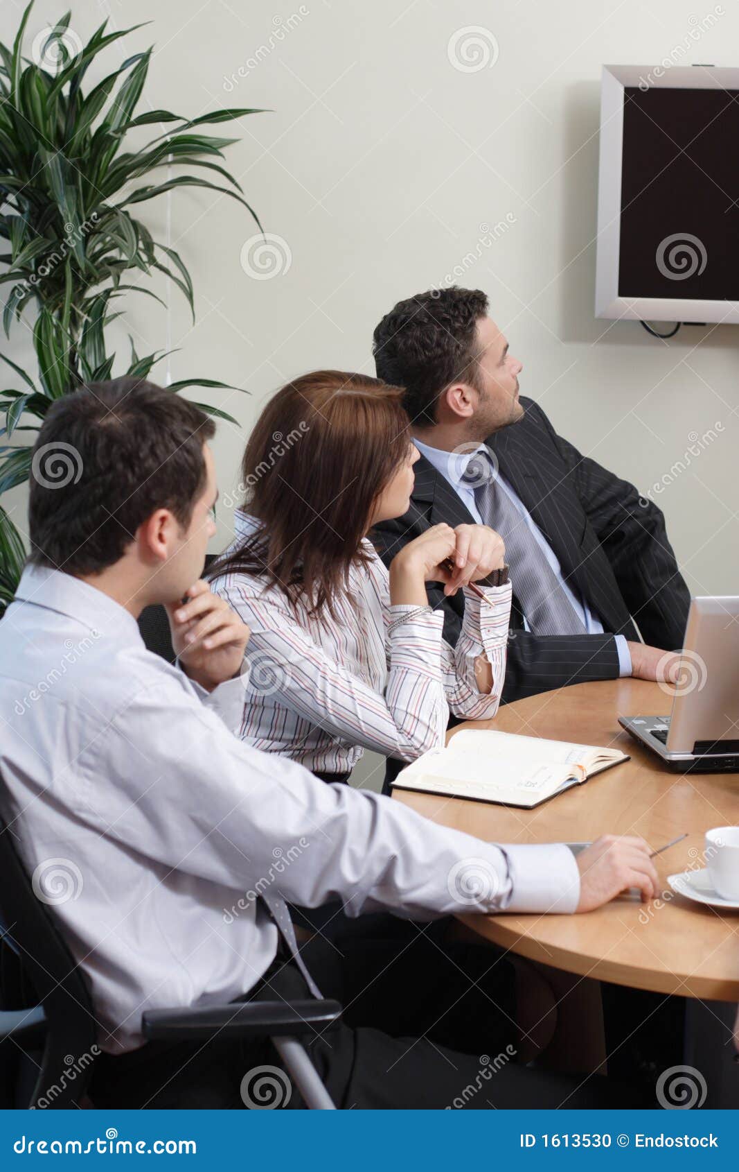 Business Team watching tv stock photo. Image of business - 1613530