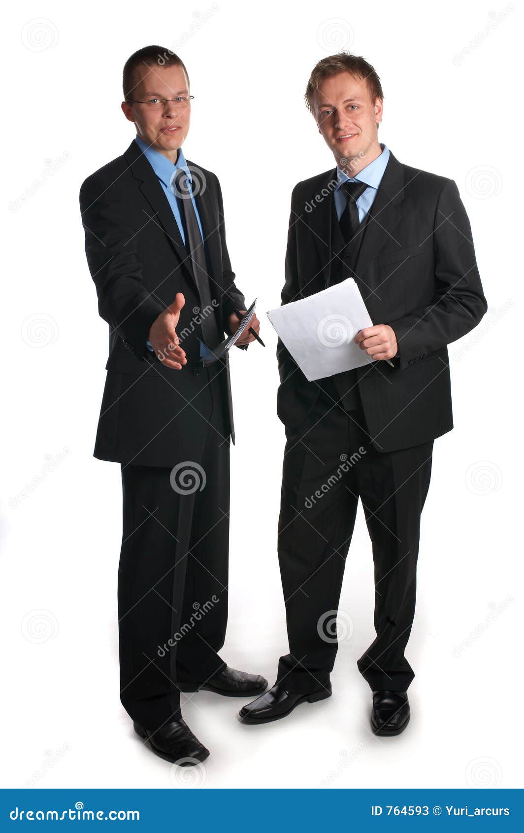 Business Team Welcoming You As a Partner. Stock Image - Image of ...