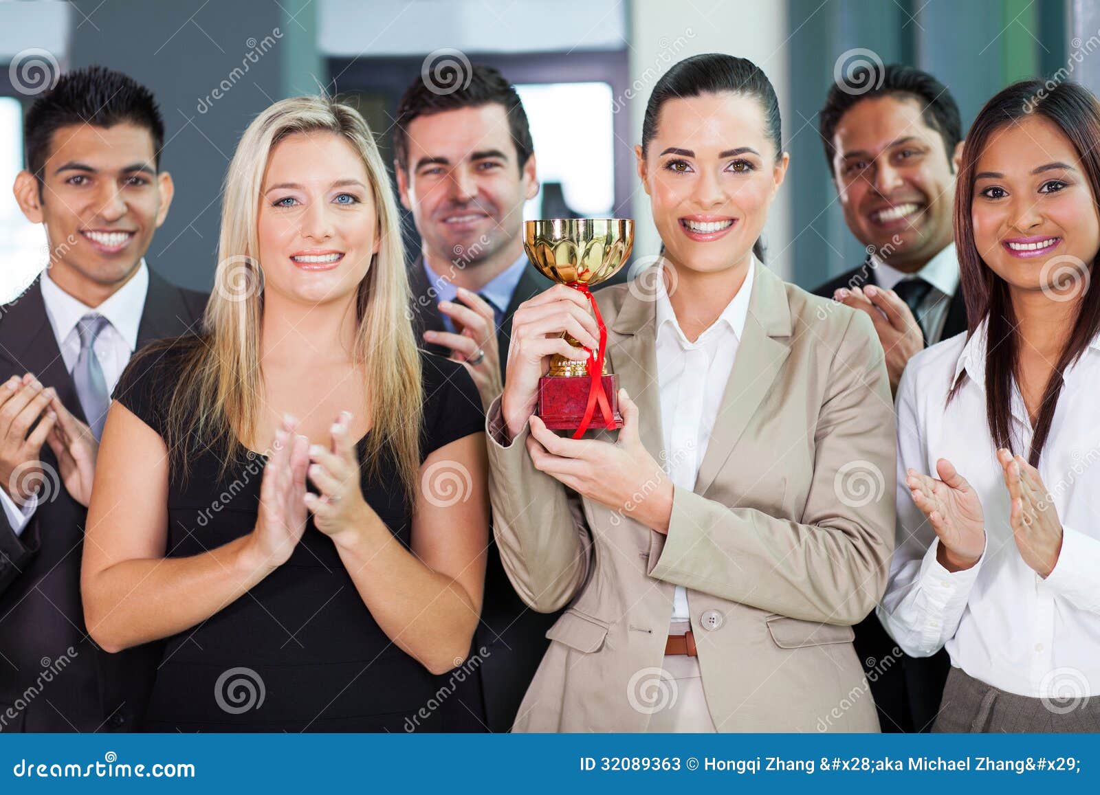 Business team winning stock image. Image of happy, coworkers - 32089363
