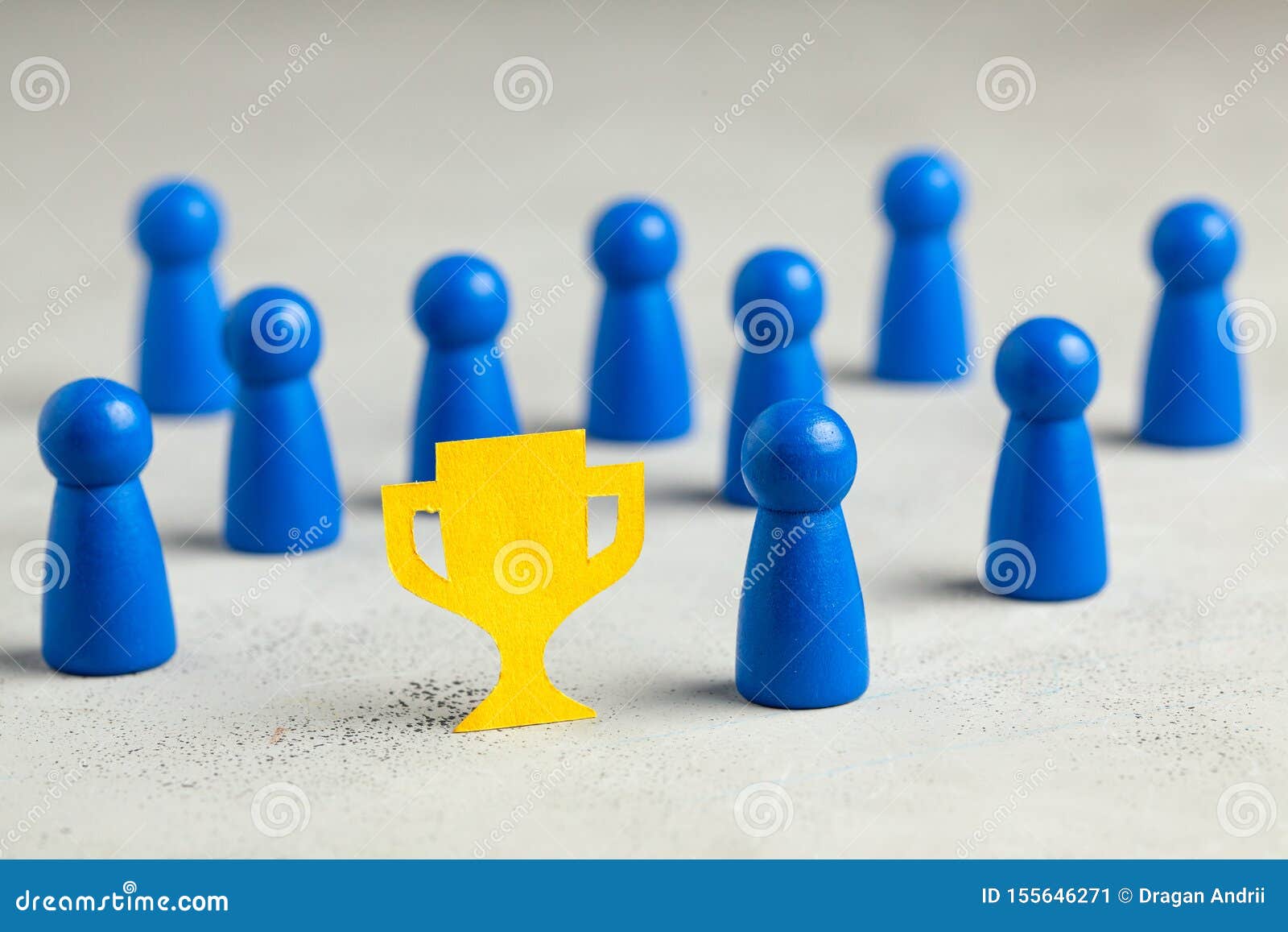The Business Team Won the Cup. Winners with a Cup As a Symbol of ...