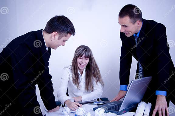 Business Team Work! stock photo. Image of corporate, laptop - 1456566