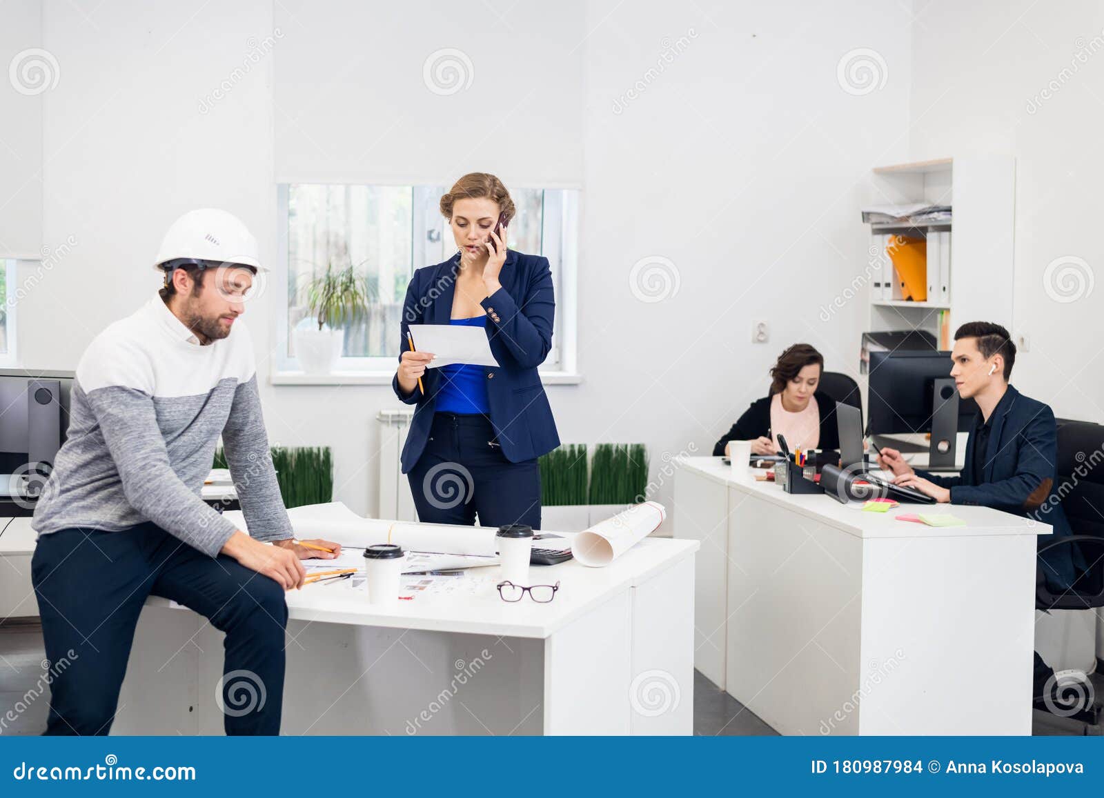 Business Team at Work, Everyone Doing Their Job Stock Photo - Image of ...