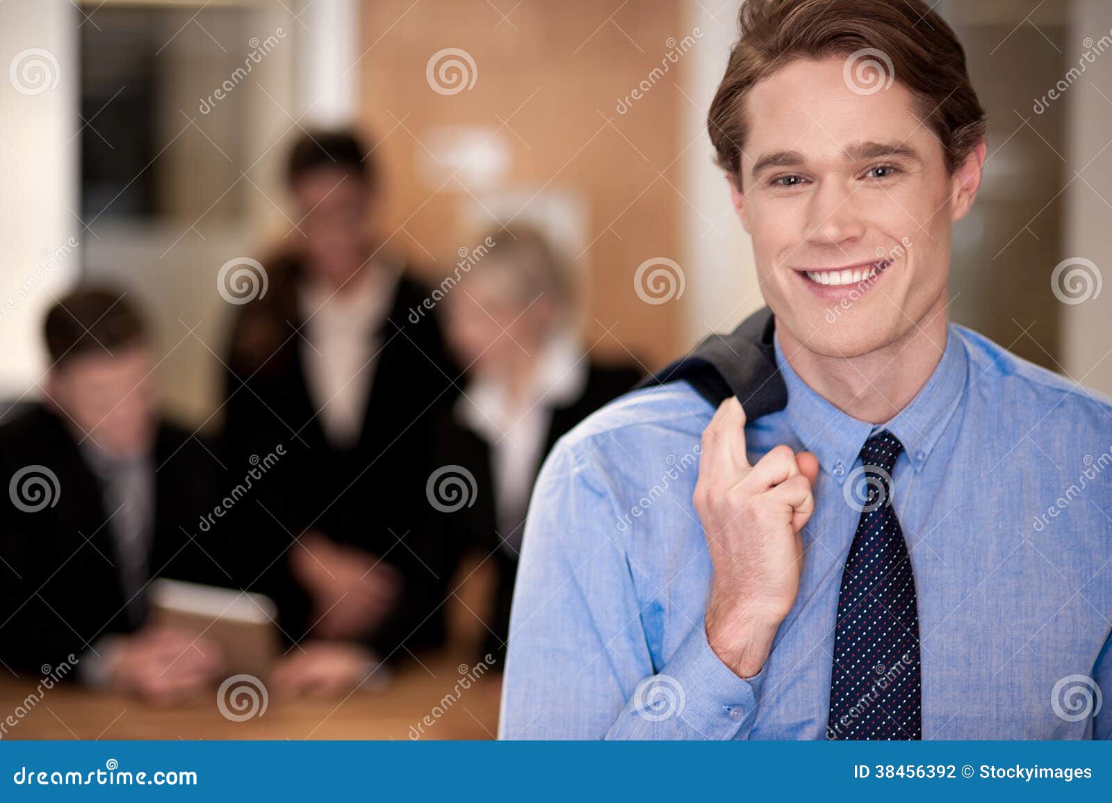 Business Team at Work, Manager in Foreground Stock Photo - Image of ...