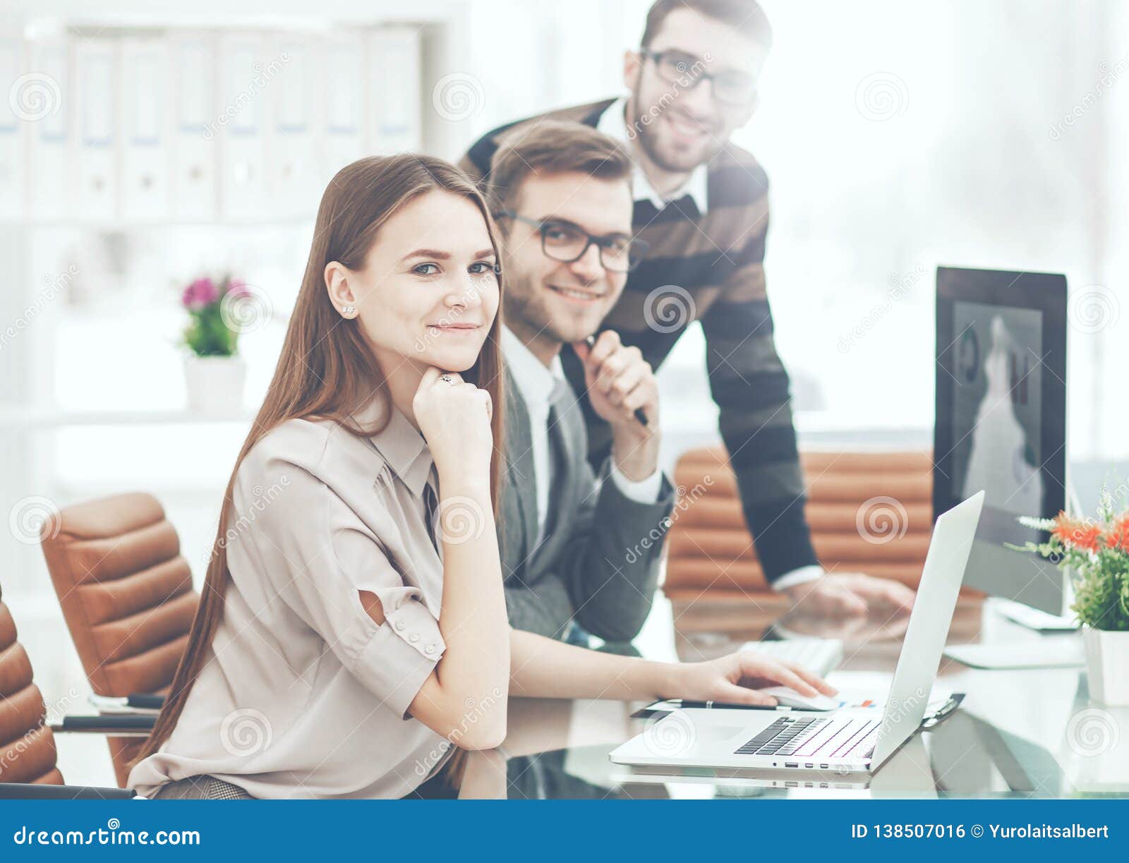 Successful Business Team at Work in the Office on a Work Day. Stock ...
