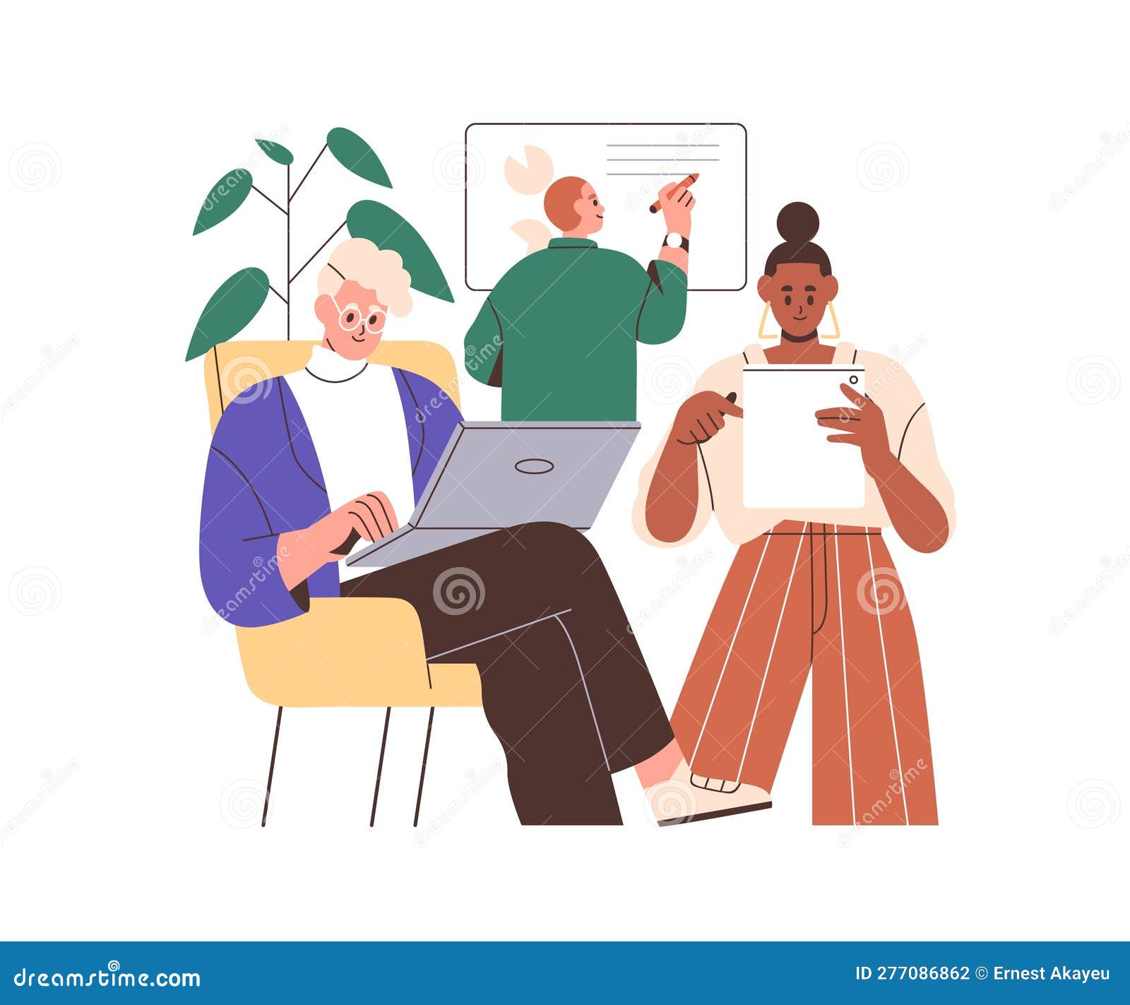 Business Team Work Process. Teamwork, Company Workers Concept Stock ...