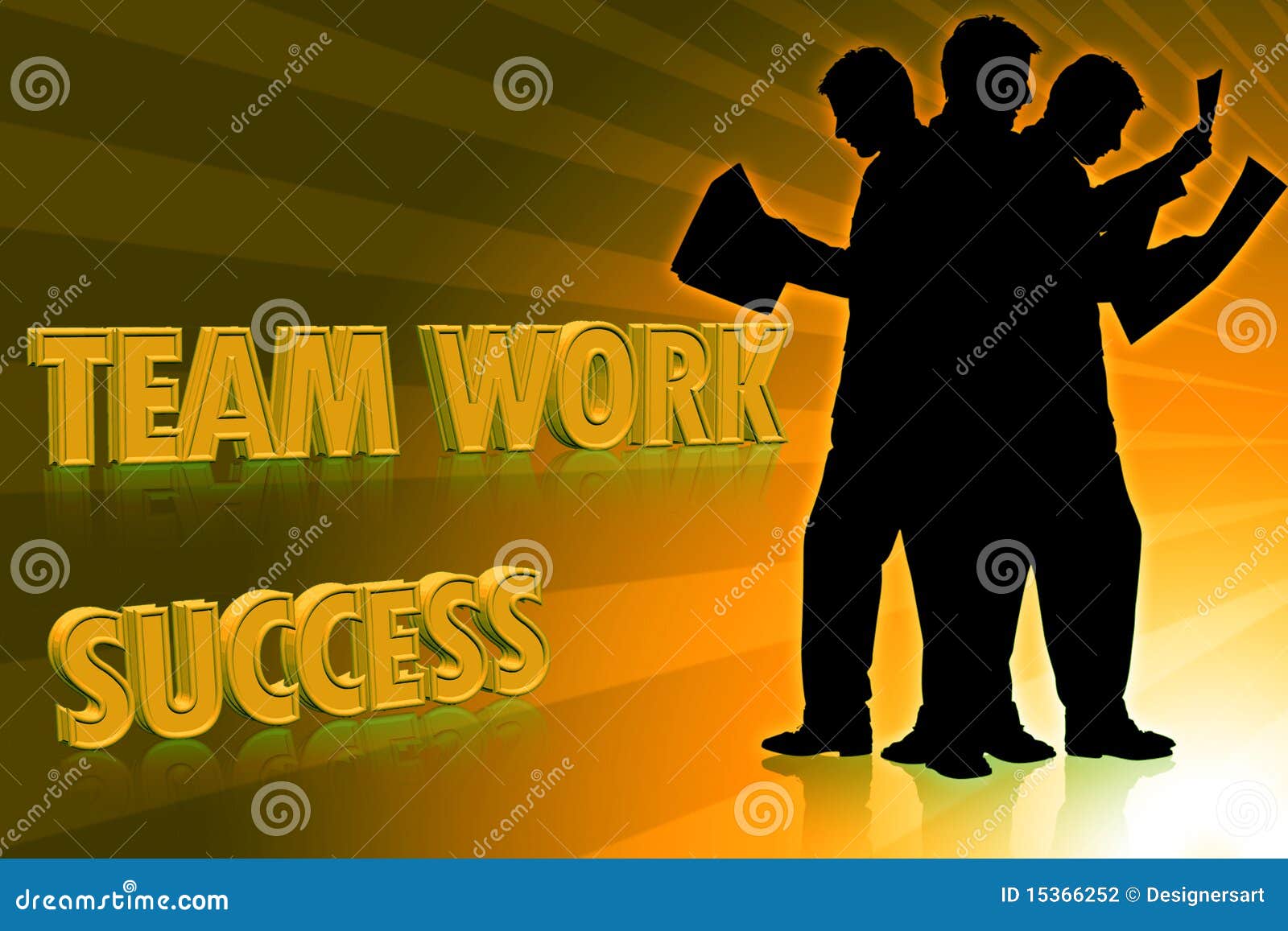 Business Team Work and Success Stock Illustration - Illustration of ...