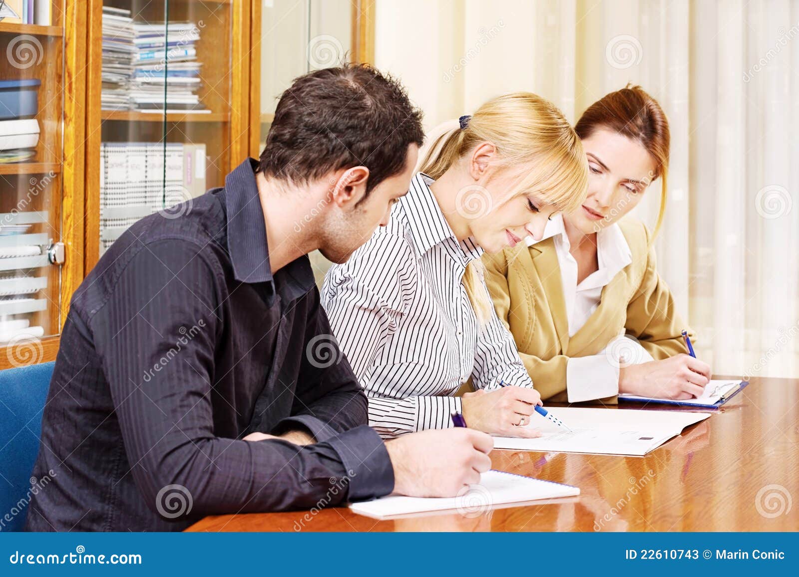 Business Team Work Together in Office Stock Image - Image of lovely ...