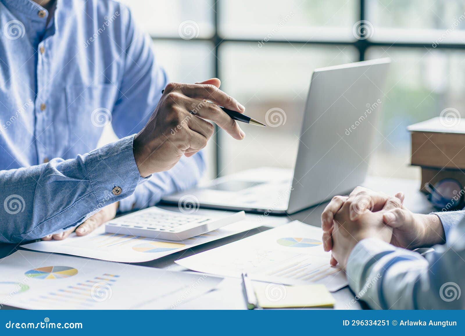 Business Team Working they are Analyzing Financial Reports and Using ...
