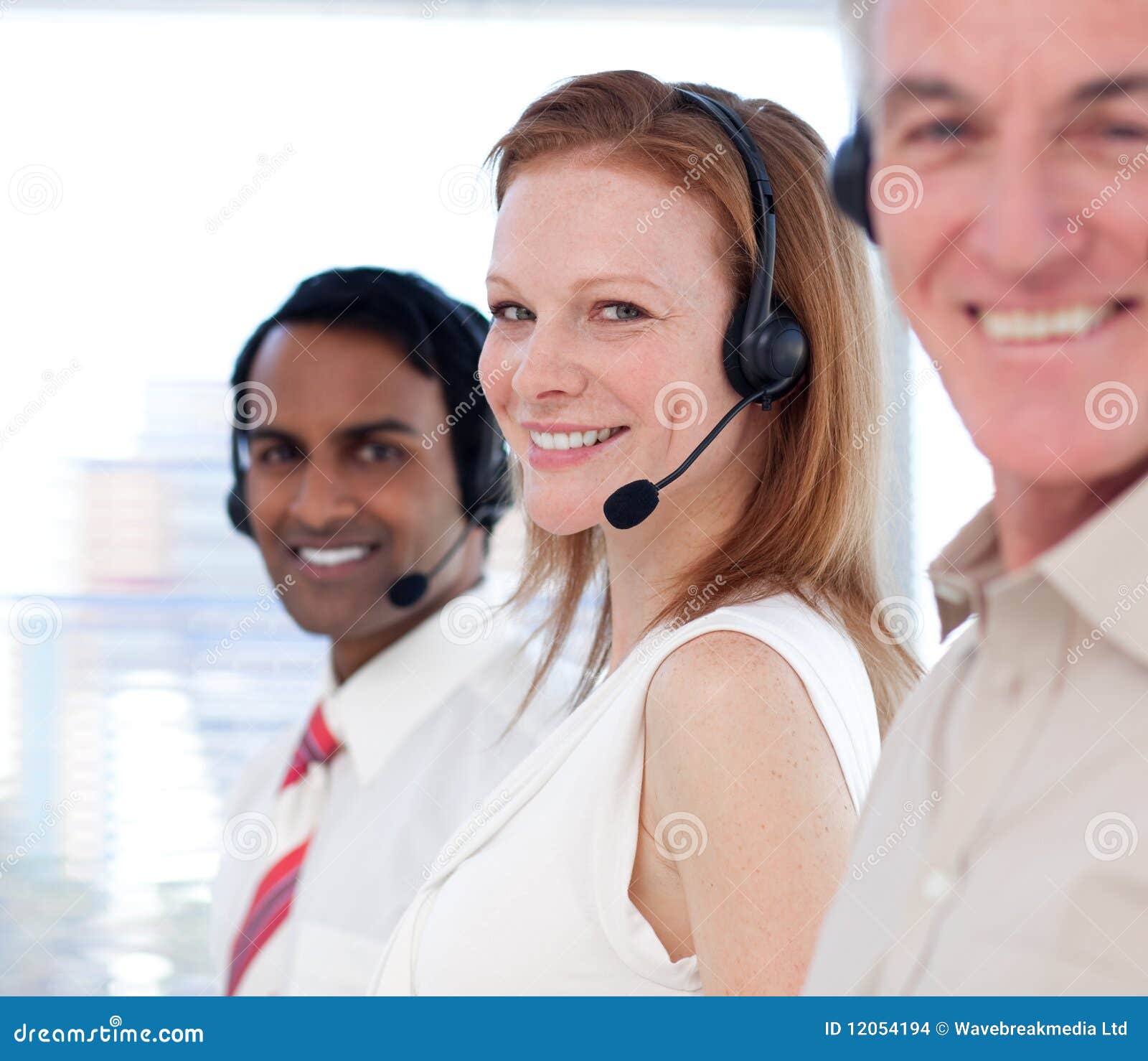 Business Team Working in a Call Center Stock Photo - Image of ...
