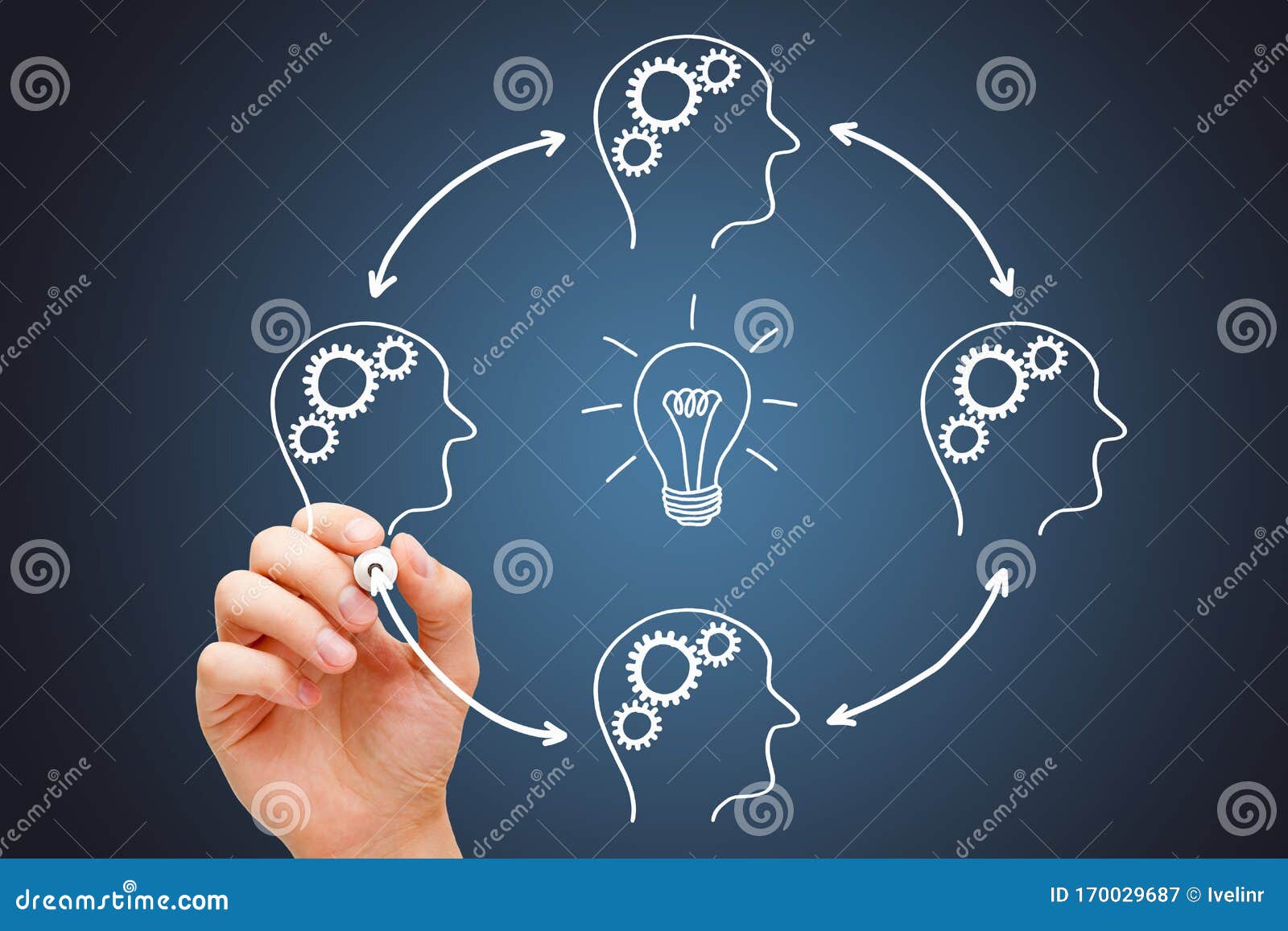 Business Team Working in Collaboration on Great Idea Development Stock ...