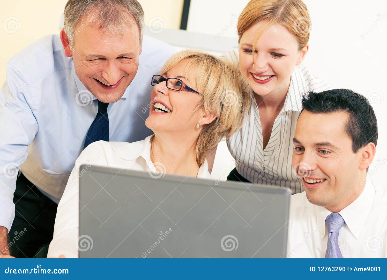 Business Team Working on Computer Stock Photo - Image of businesspeople ...