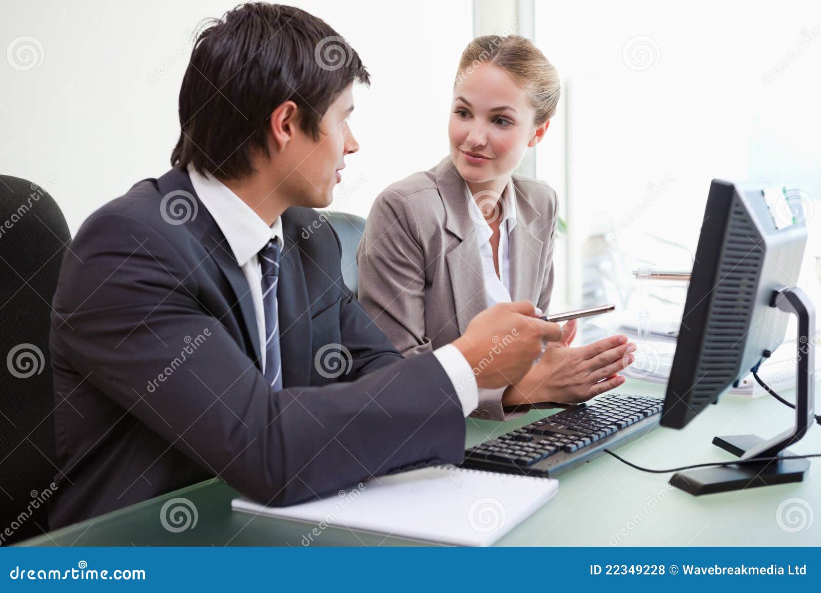 Business Team Working with a Computer Stock Photo - Image of 2024 ...