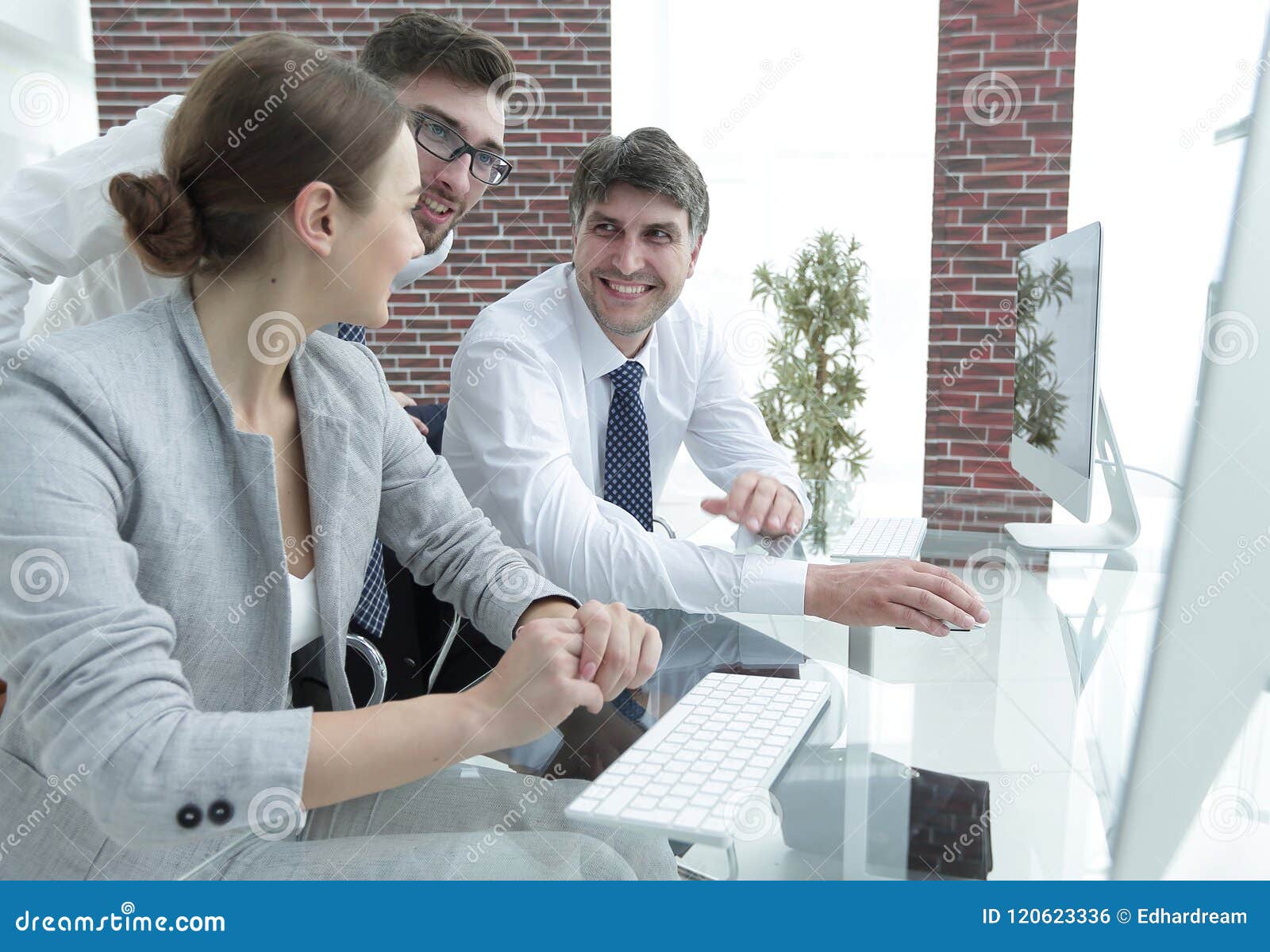 Business Team Working in a Computer Room Stock Photo - Image of modern ...