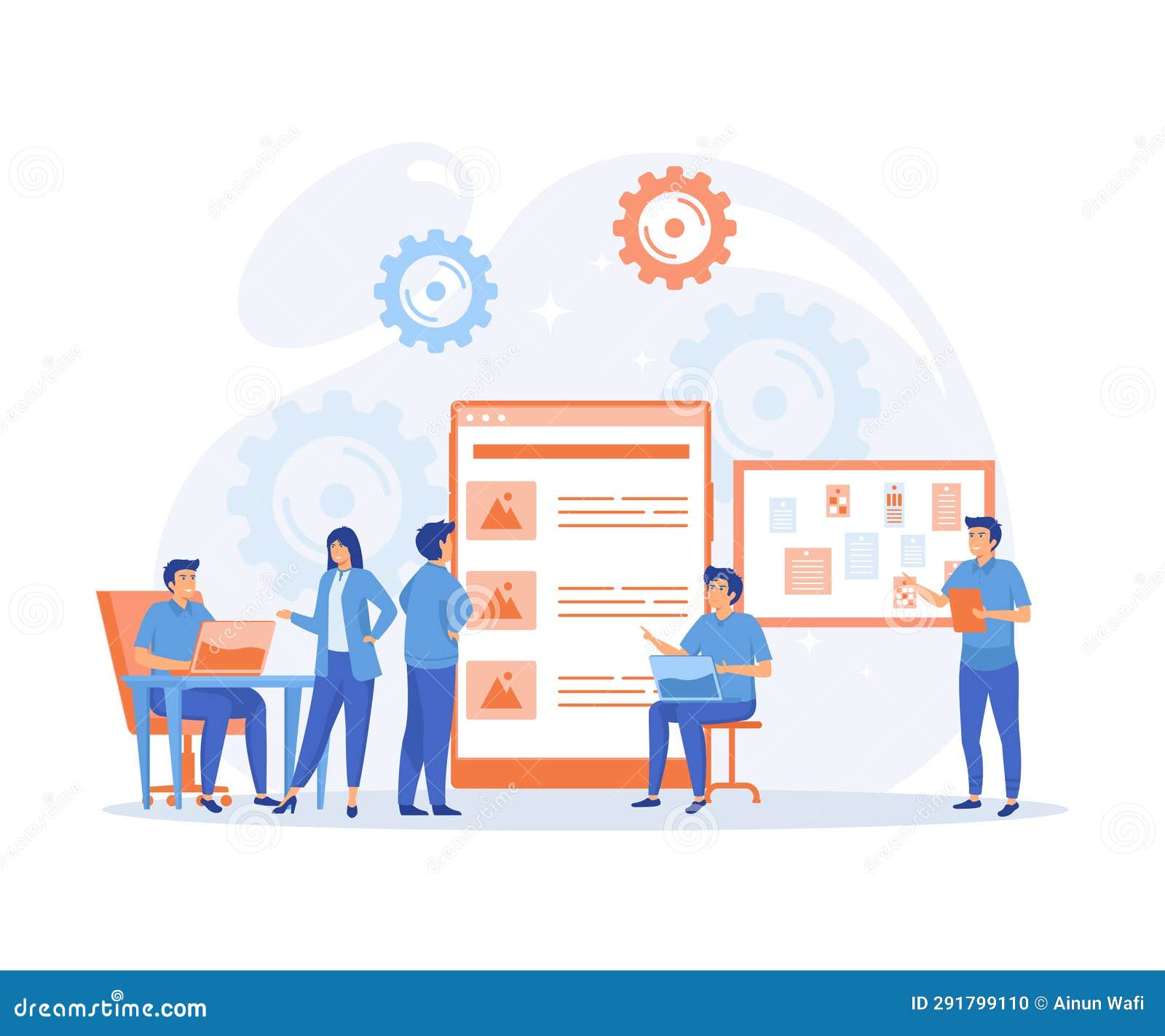 Business Team Working Concept, Mobile Application Development and ...